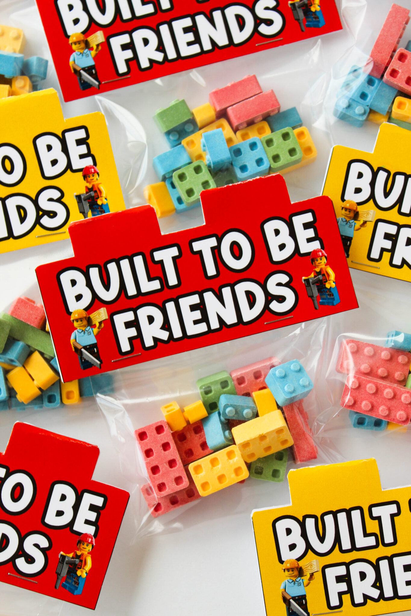 Free Printable Built to Be Friends LEGO Valentine Bag Topper - Baking ...
