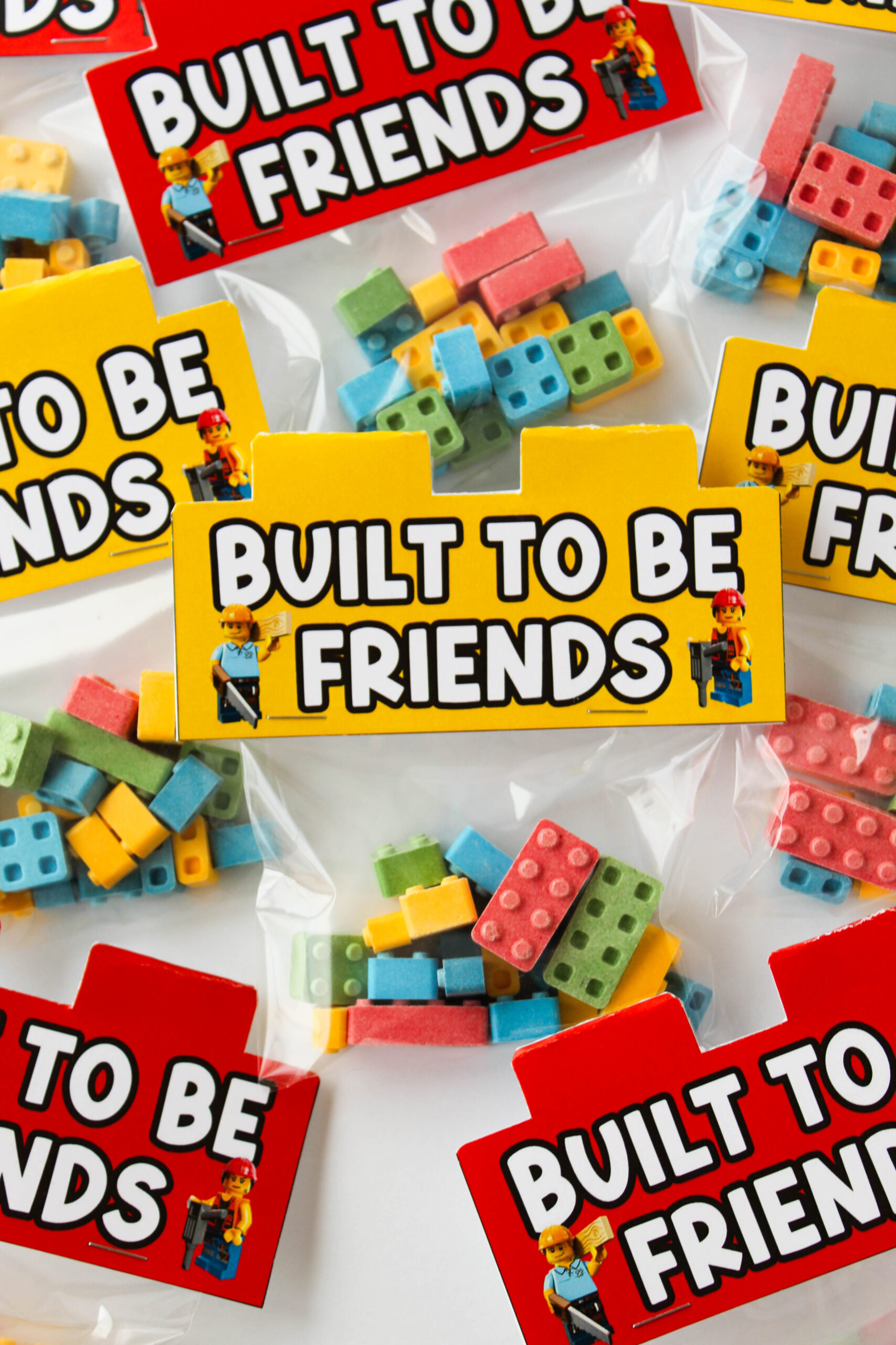 Free Printable Built to Be Friends LEGO Valentine Bag Topper | Baking ...