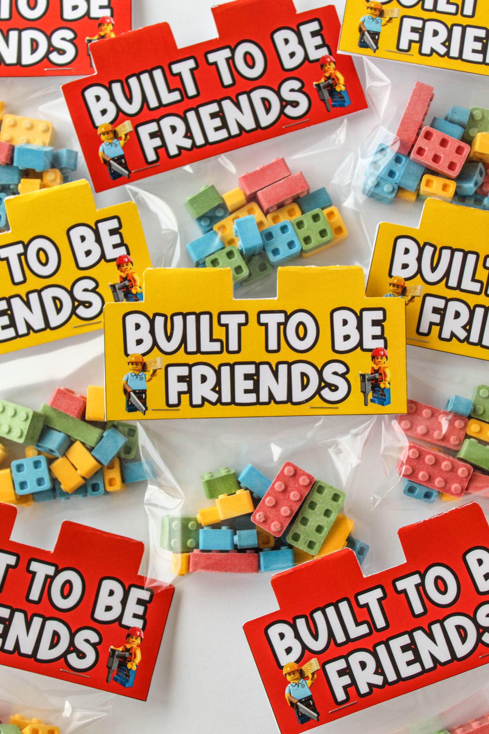 Free Printable Built to Be Friends LEGO Valentine Bag Topper | Baking ...
