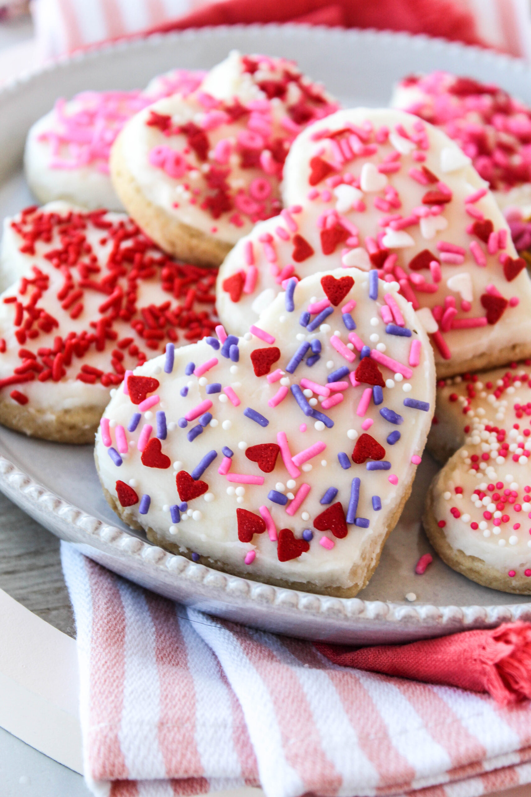 Valentine Sugar Cookies - Baking You Happier