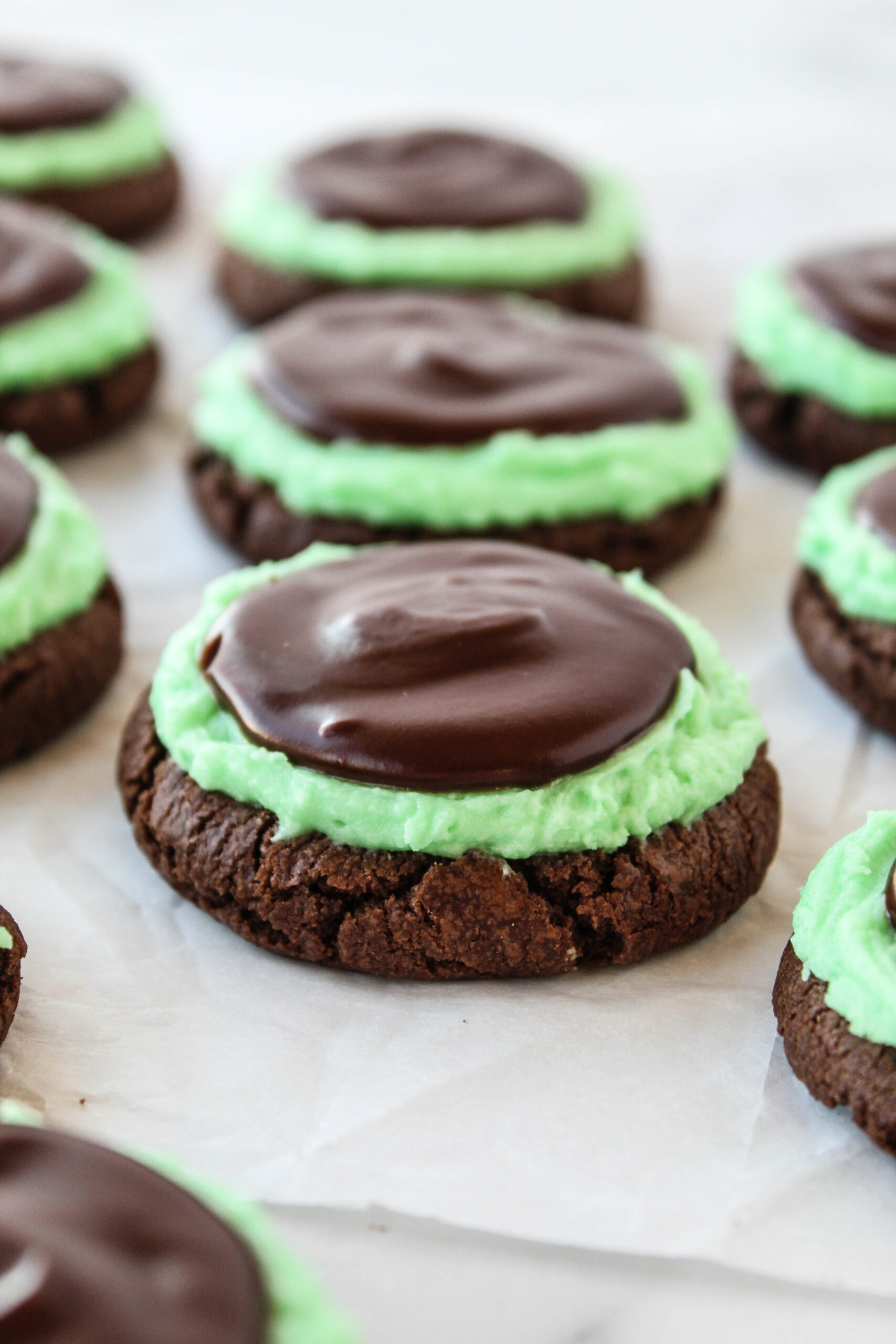 Grasshopper Mint Cookies - Baking You Happier