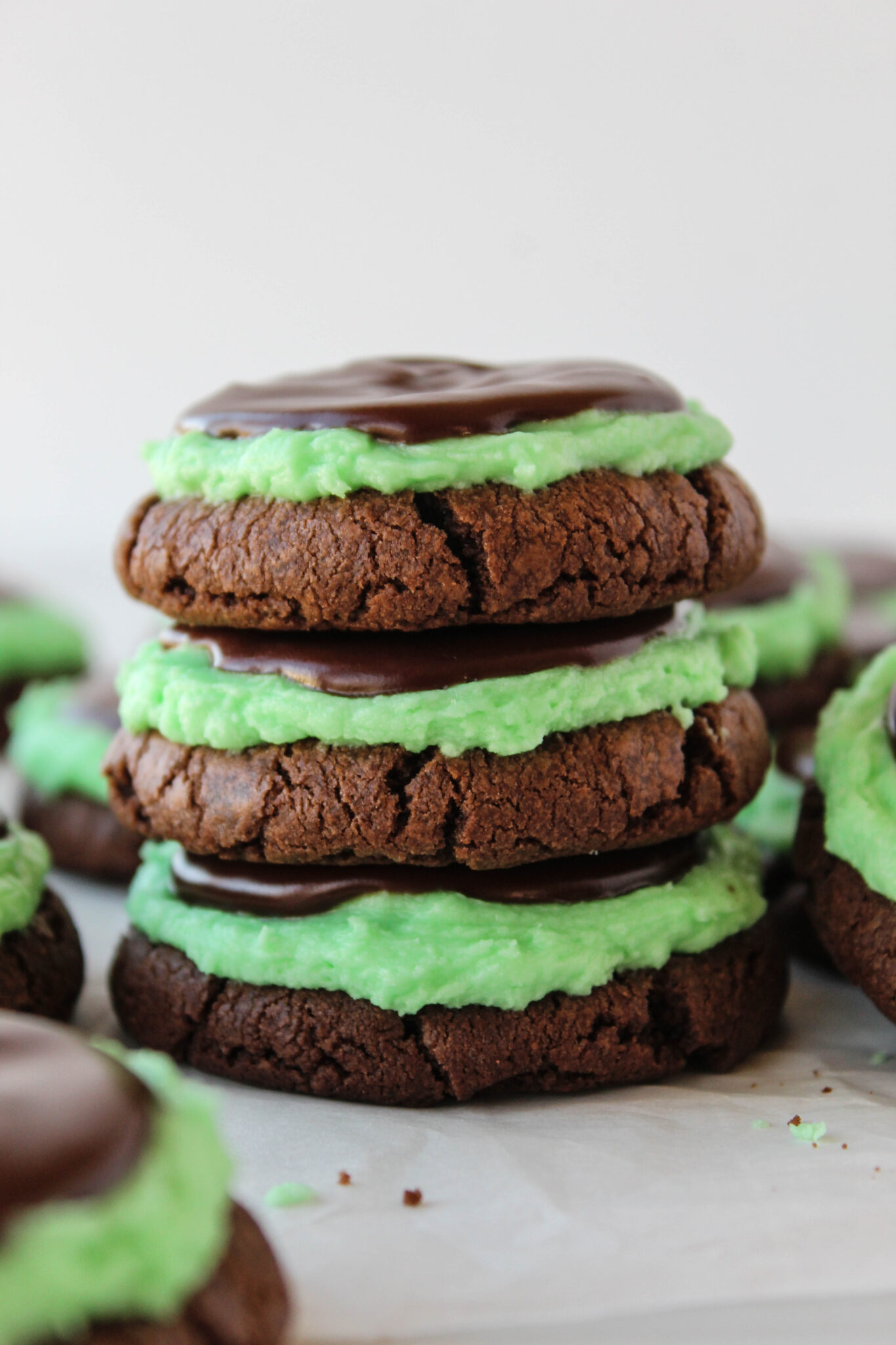 Grasshopper Mint Cookies - Baking You Happier
