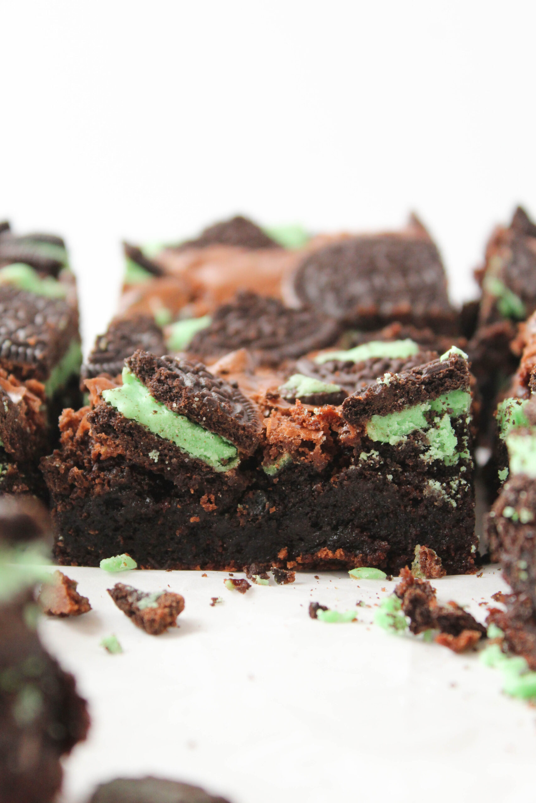 Mint Oreo Brownies | Baking You Happier