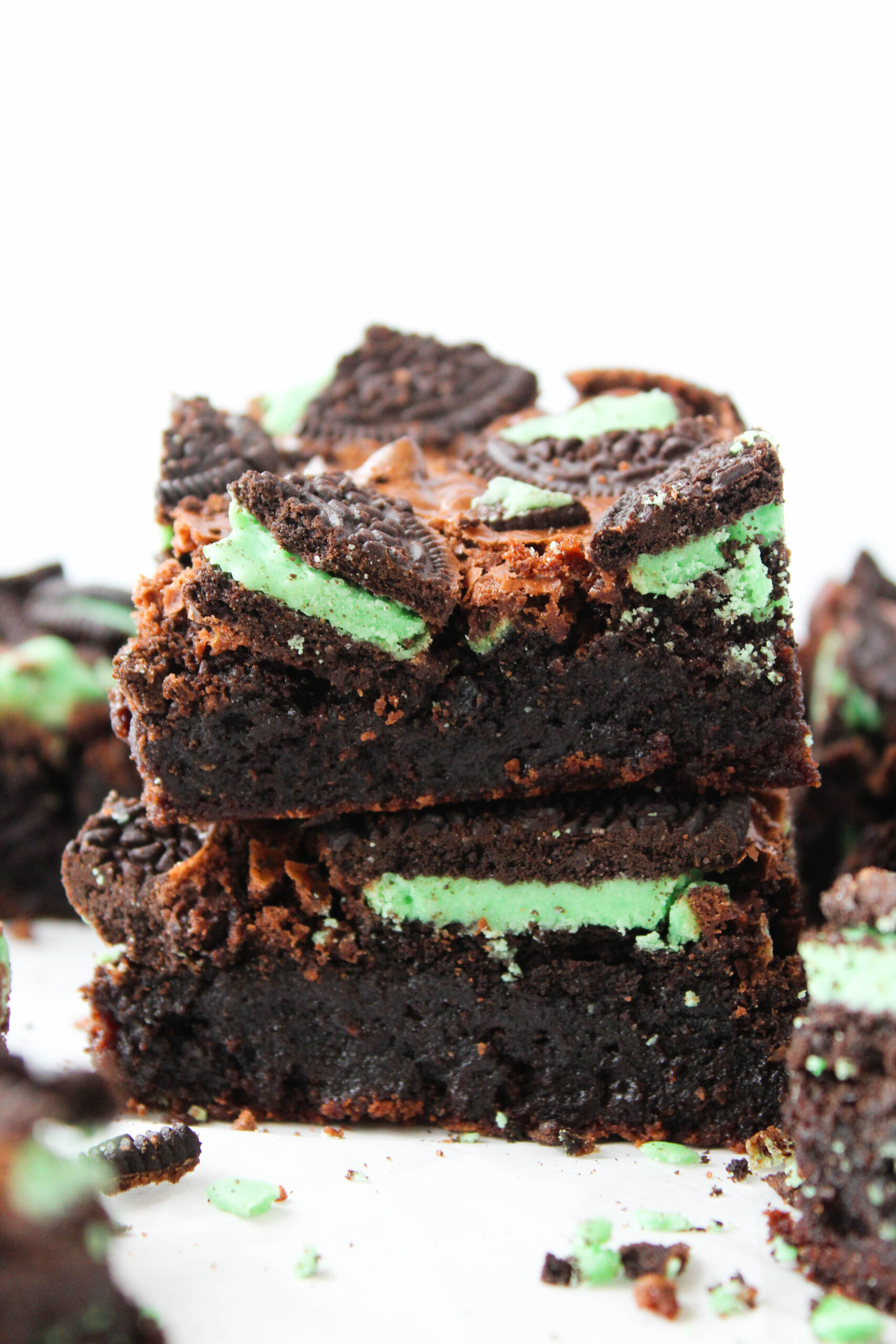 Mint Oreo Brownies | Baking You Happier