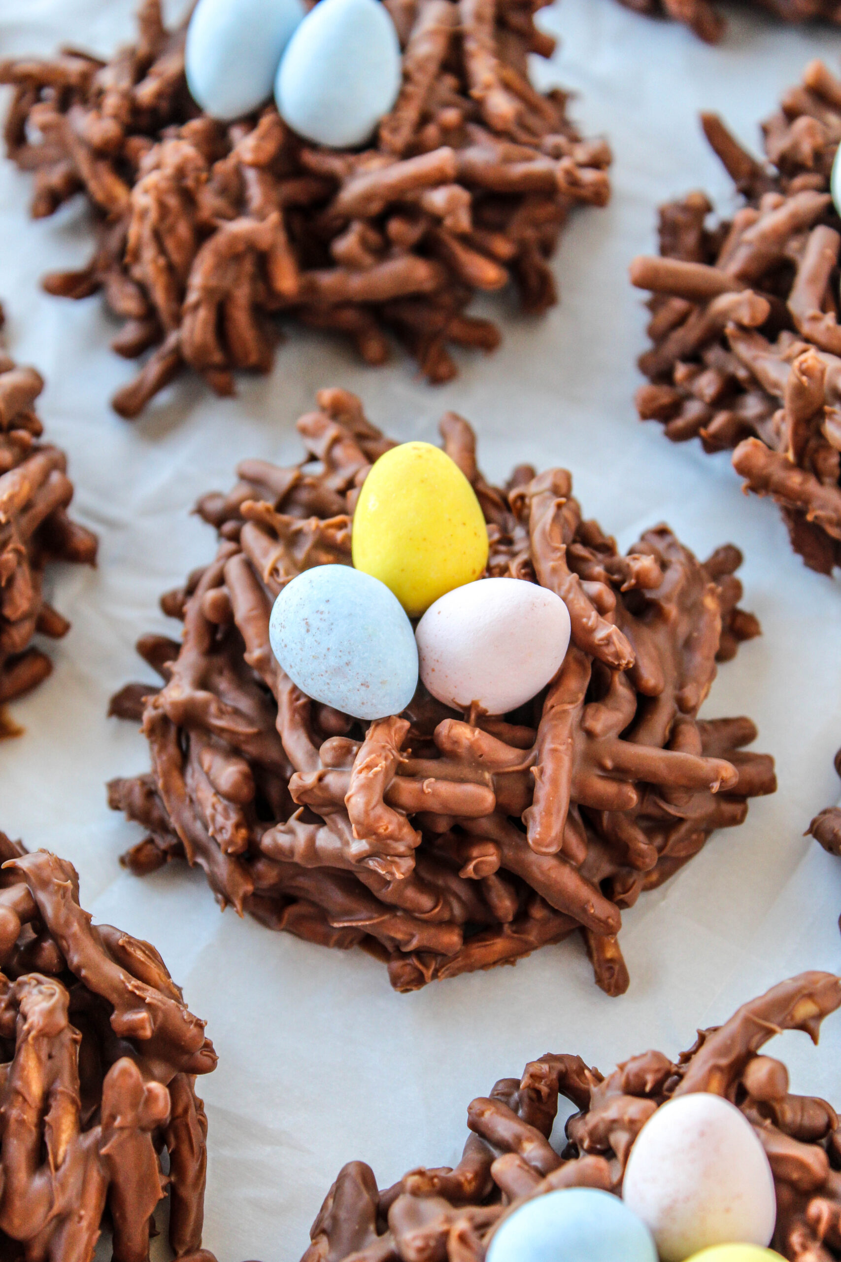 No Bake Chocolate Bird’s Nest Cookies - Baking You Happier