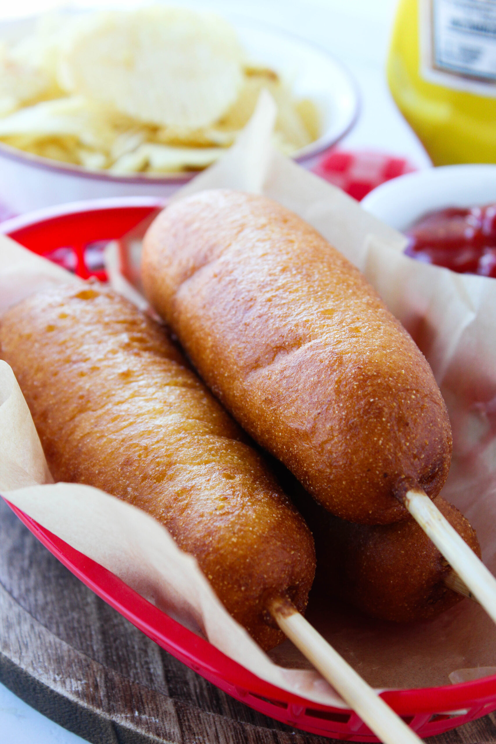 Homemade Vegetarian Corn Dogs | Baking You Happier