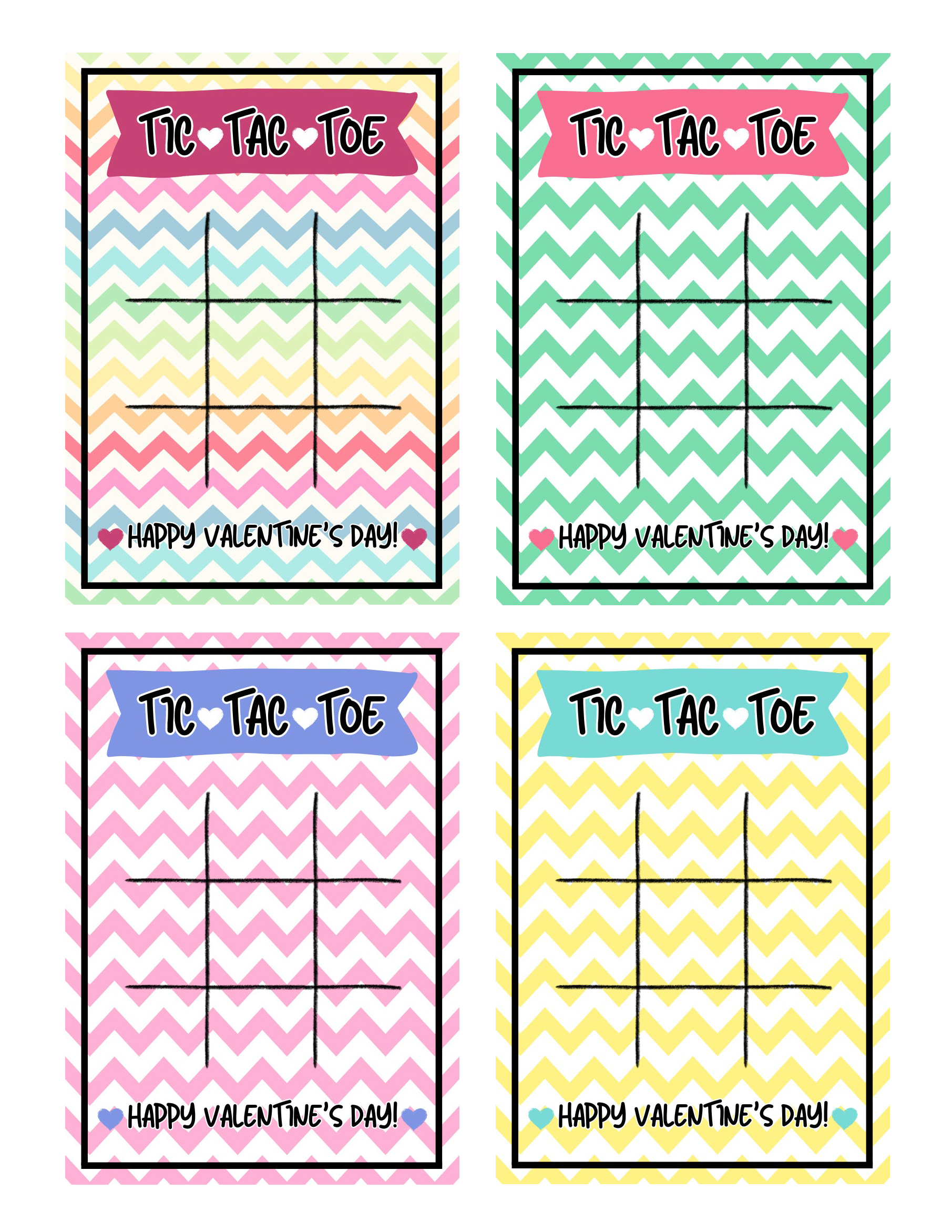 Free Printable Valentine's Day Tic Tac Toe | Baking You Happier