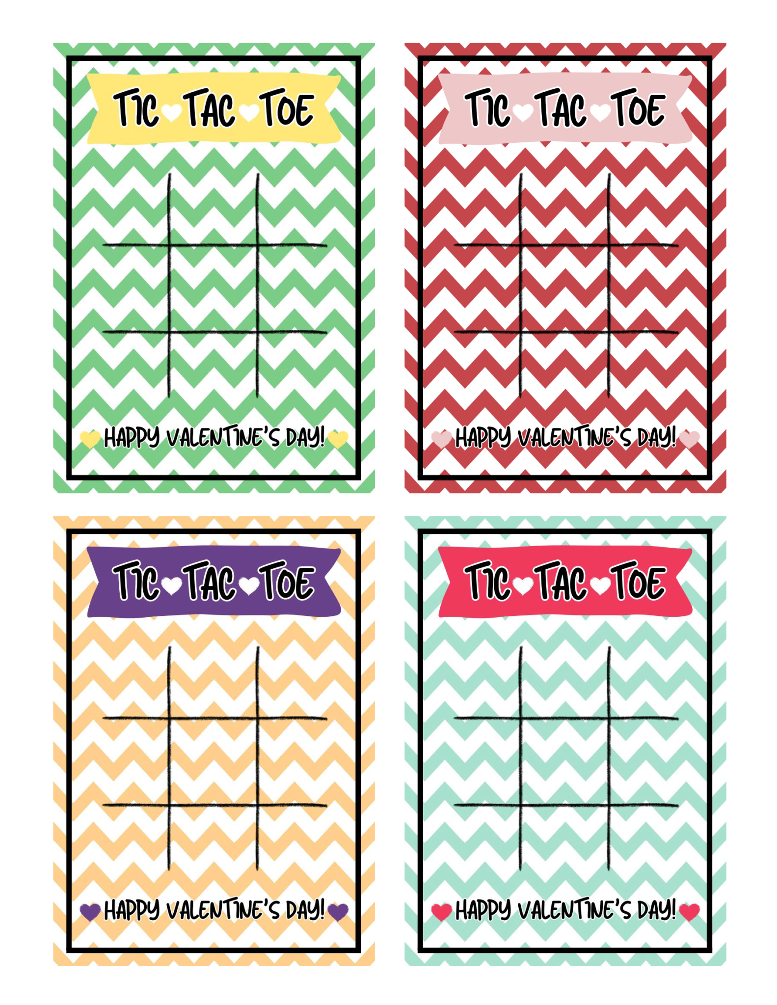 Free Printable Valentine’s Day Tic Tac Toe - Baking You Happier