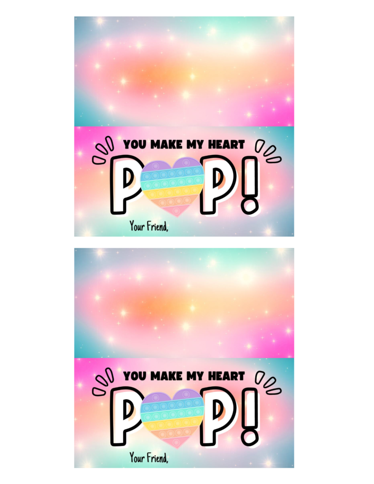 Free Printable You Make My Heart Pop Valentine Bag Topper | Baking You ...