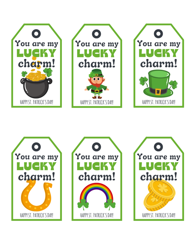 You are My Lucky Charm Free Printable Gift Tags | Baking You Happier