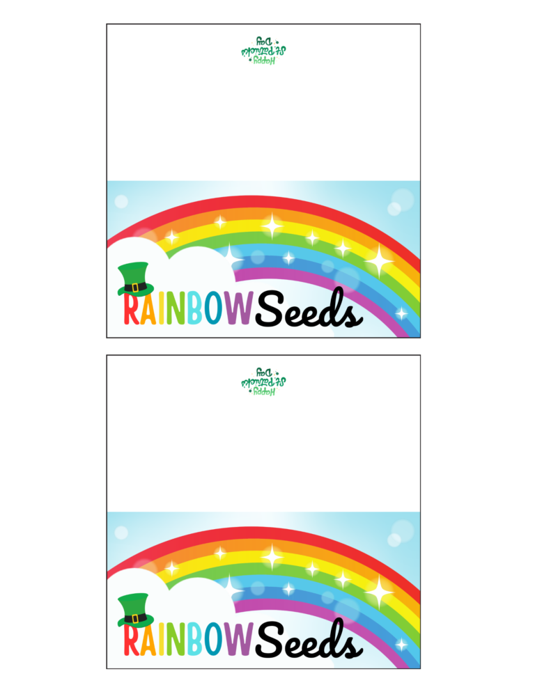 Rainbow Seeds Free Printable Bag Topper | Baking You Happier