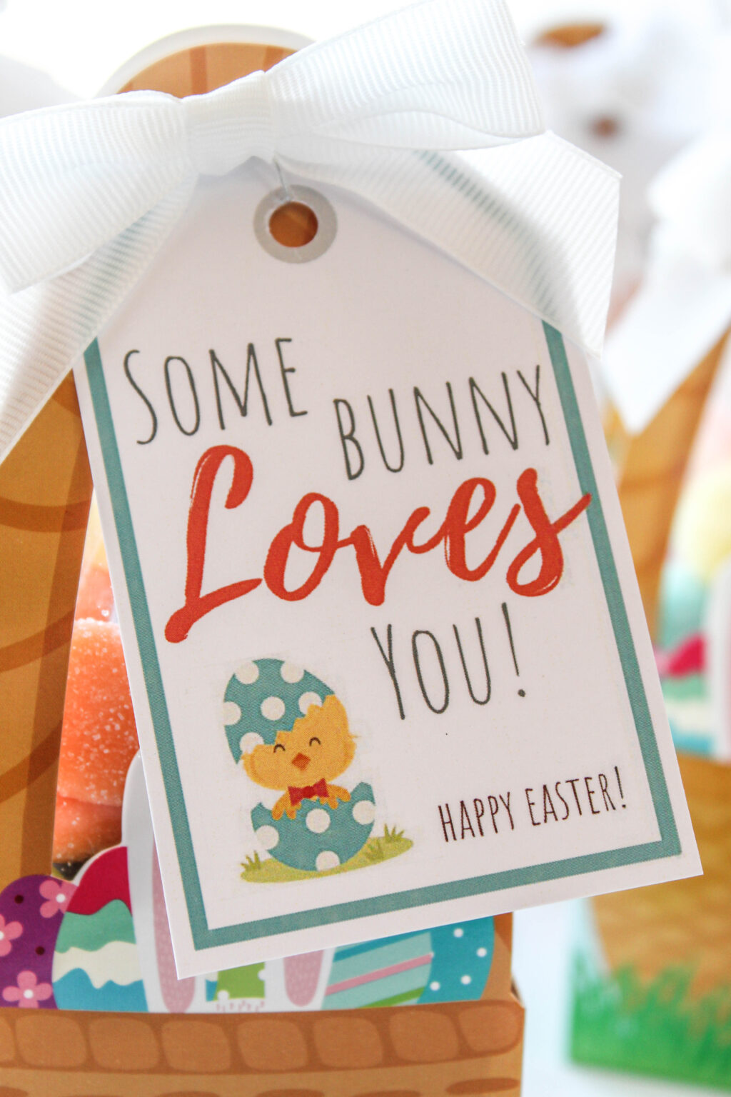 Some Bunny Loves You Free Printable Gift Tag - Baking You Happier