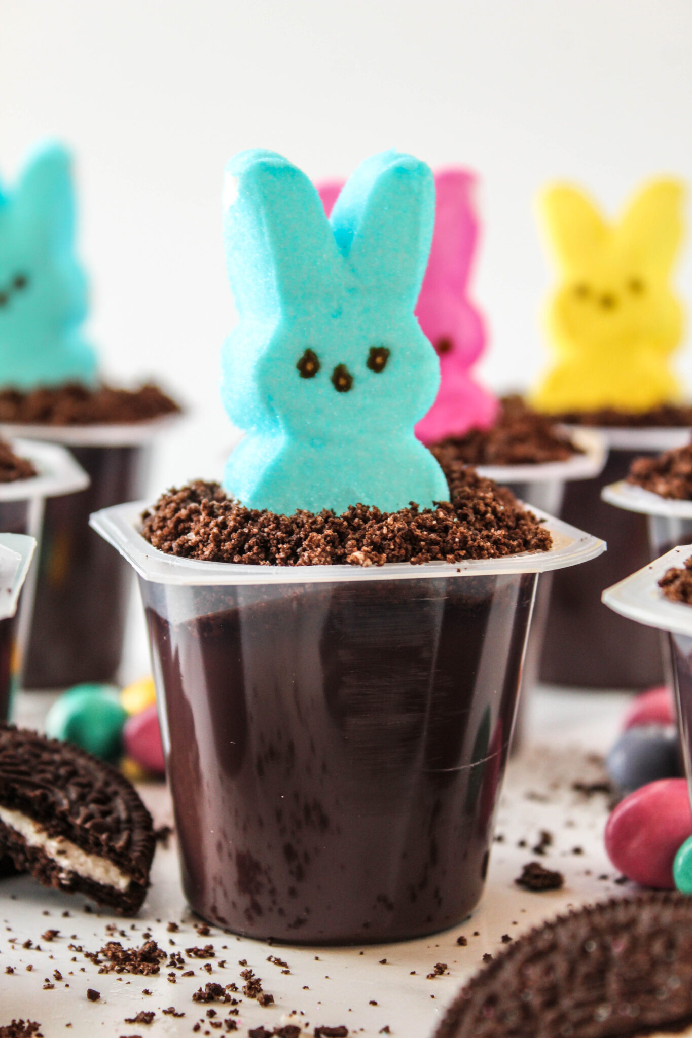 Easter Dirt Cake Pudding Cups | Baking You Happier