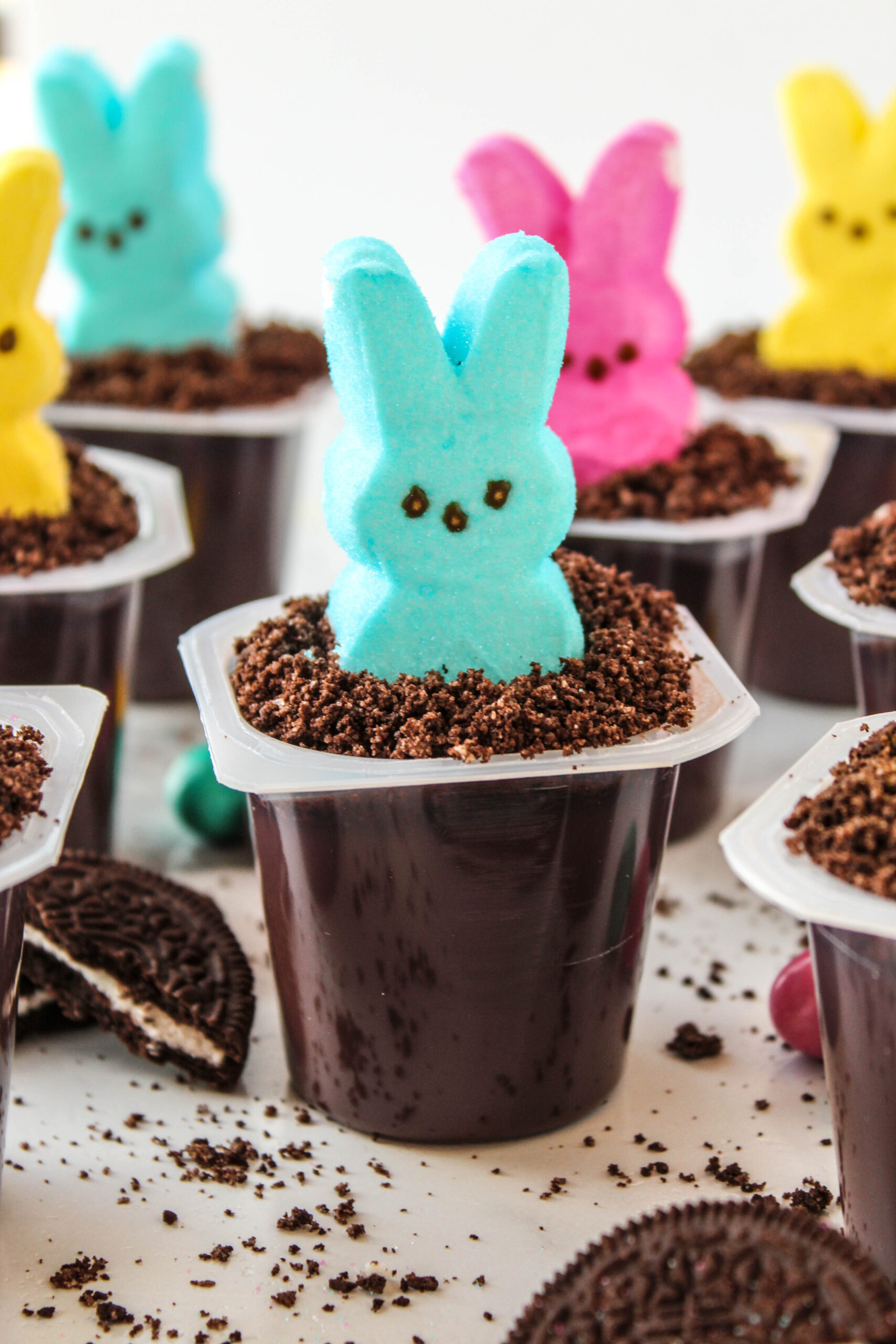 Easter Dirt Cake Pudding Cups | Baking You Happier