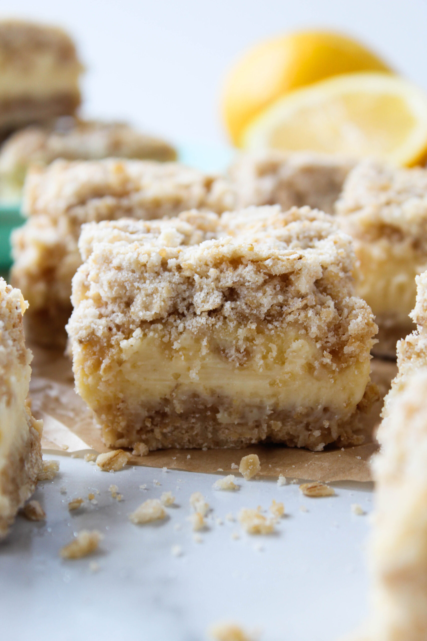 Lemon Cheesecake Crumb Bars | Baking You Happier