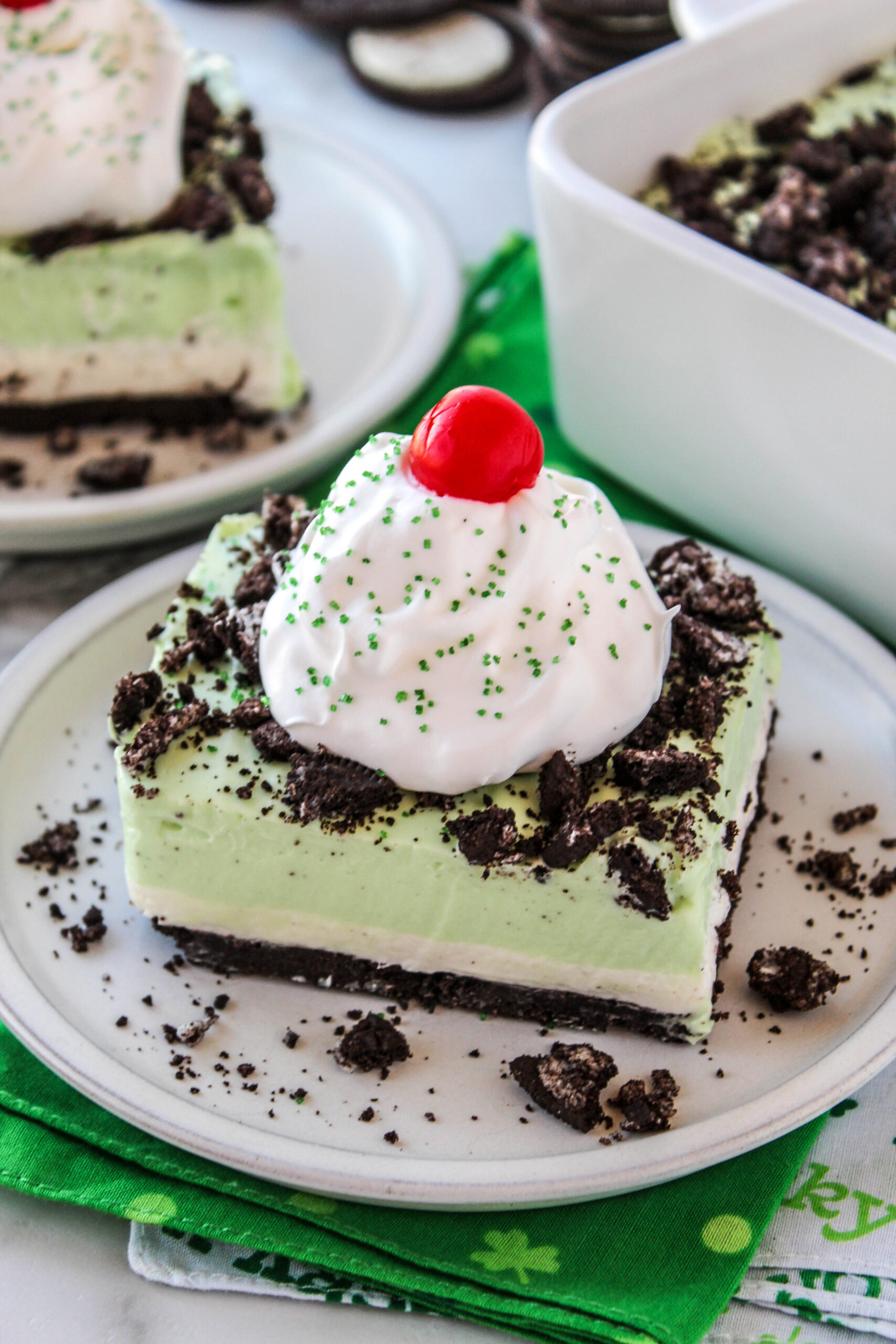 Shamrock Shake Lasagna | Baking You Happier