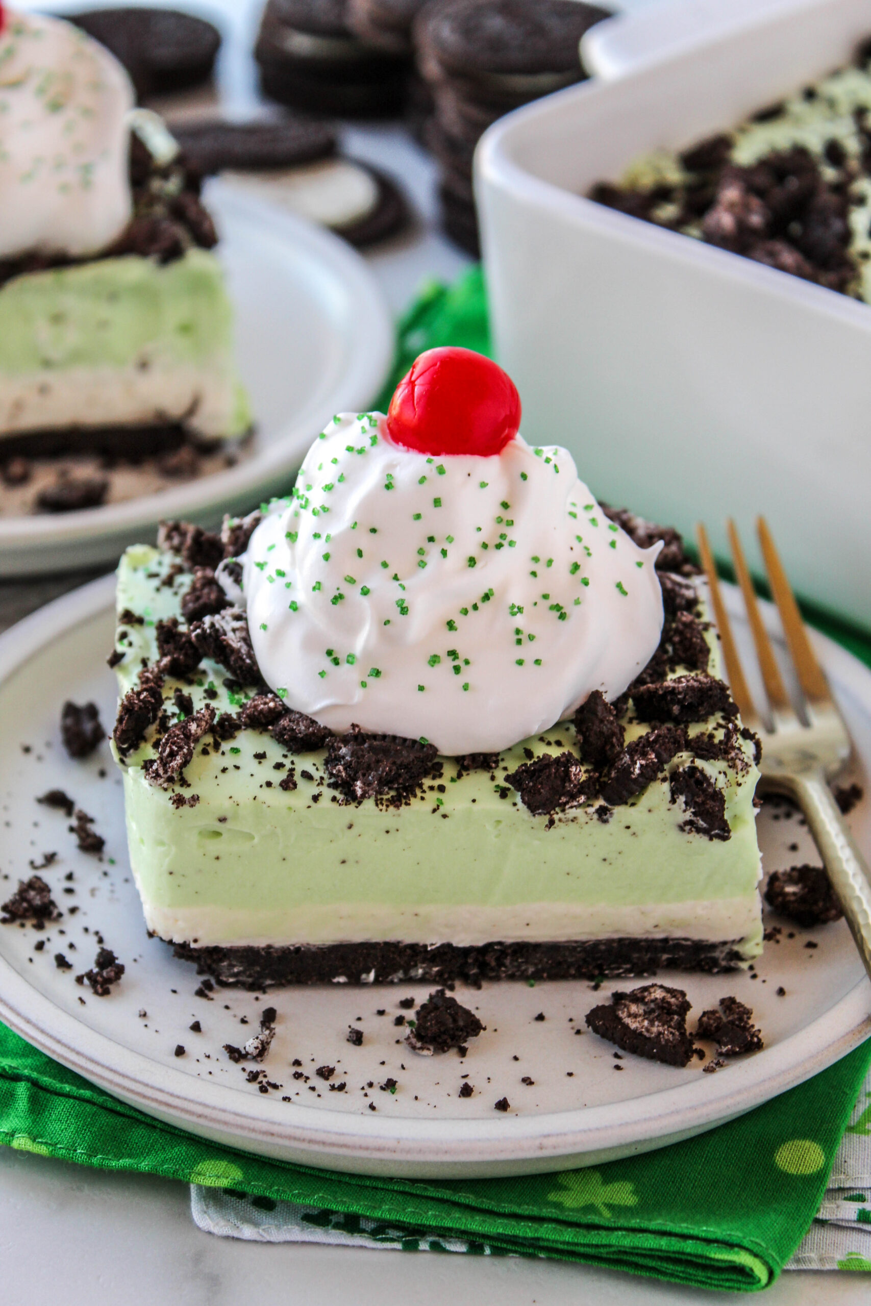Shamrock Shake Lasagna | Baking You Happier