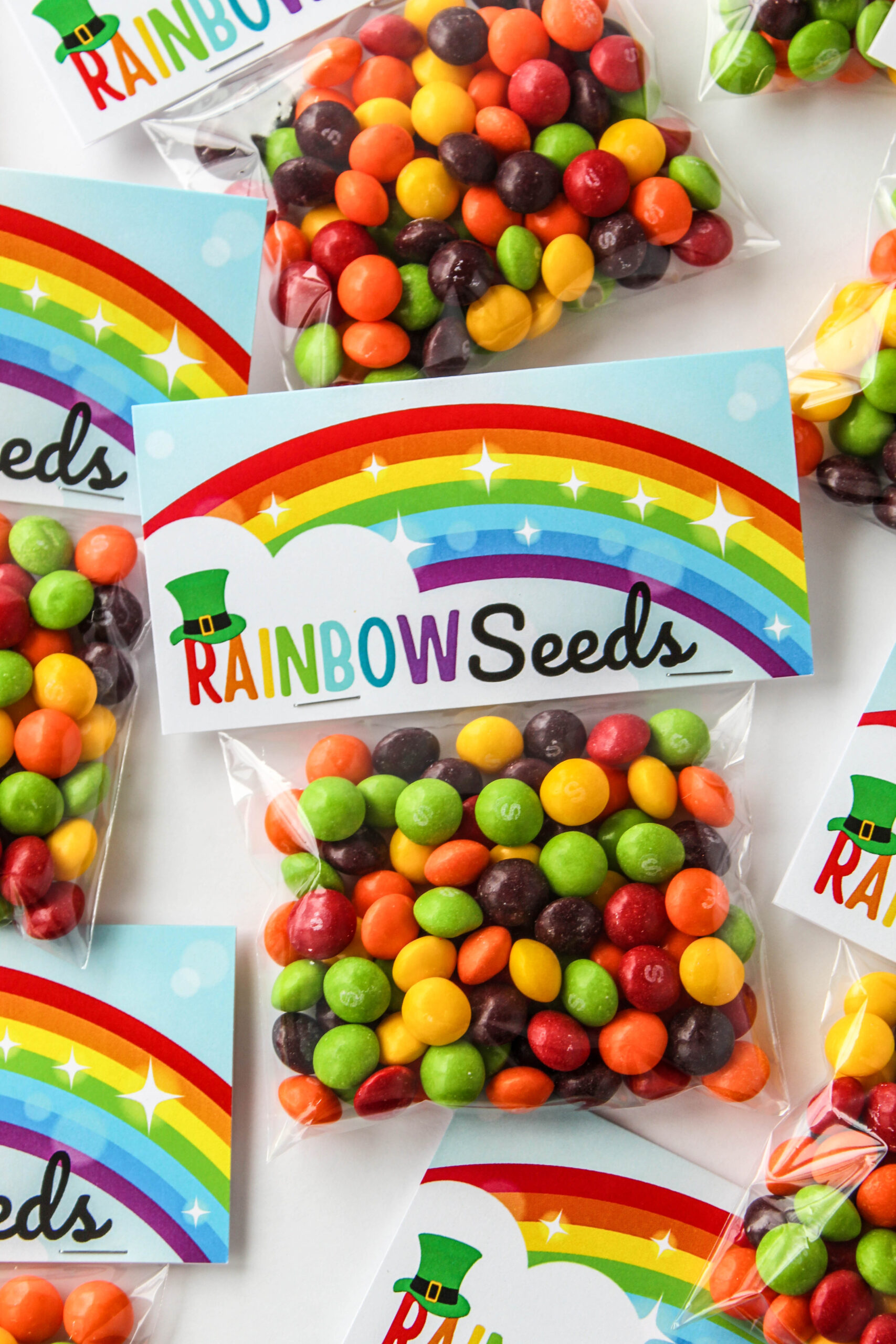 Rainbow Seeds Free Printable Bag Topper | Baking You Happier