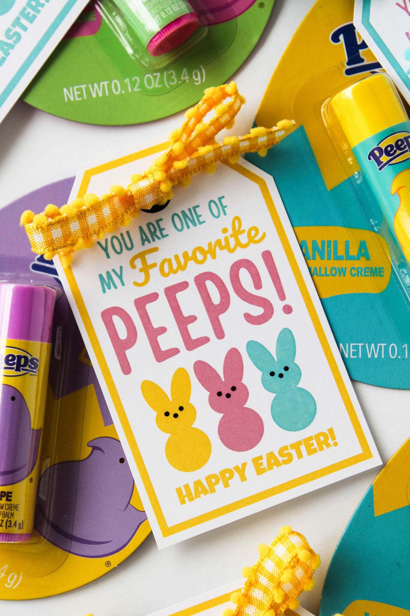 You are One of My Favorite Peeps Free Printable Gift Tags | Baking You ...