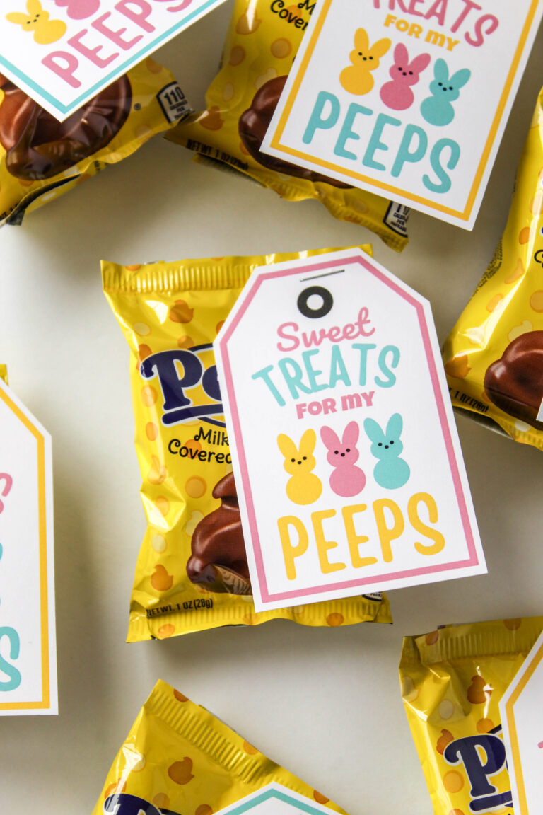 Sweet Treats for My Peeps Free Printable Gift Tags - Baking You Happier