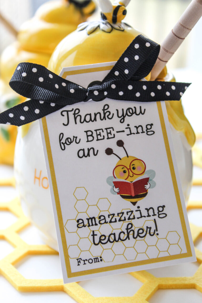 Thank You for Bee-ing an Amazing Teacher Free Printable Gift Tags ...