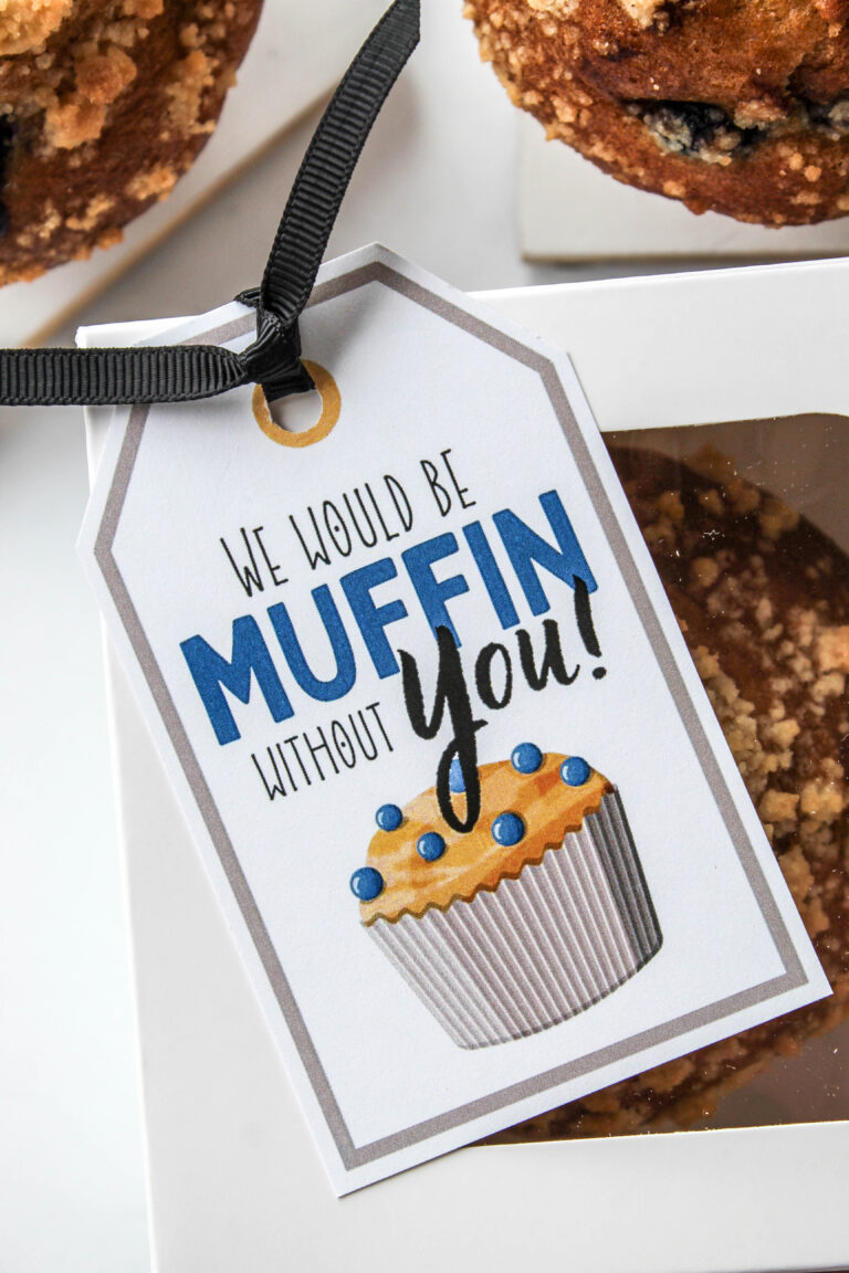We Would Be Muffin Without You Teacher Appreciation Free Printable Gift ...