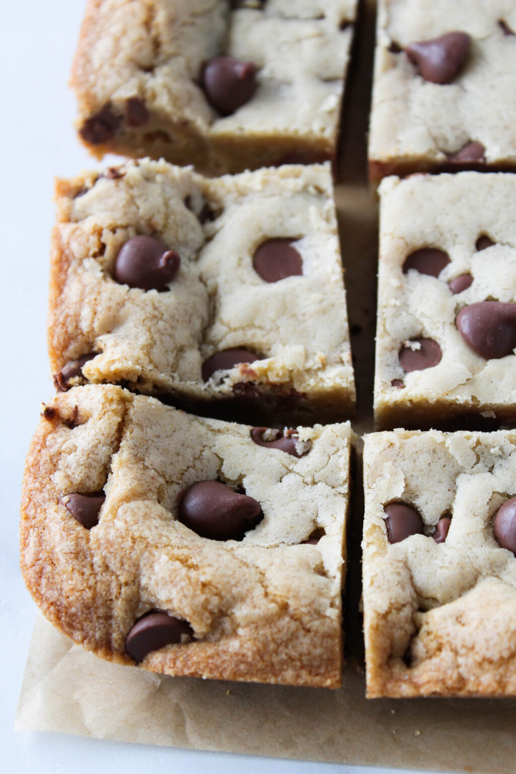 Chewy Chocolate Chip Cookie Bars - Baking You Happier