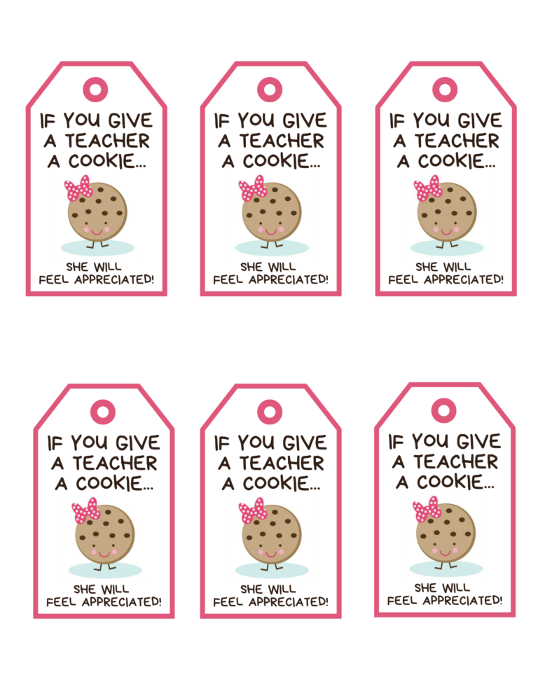 If You Give a Teacher a Cookie Free Printable Teacher Appreciation Gift ...
