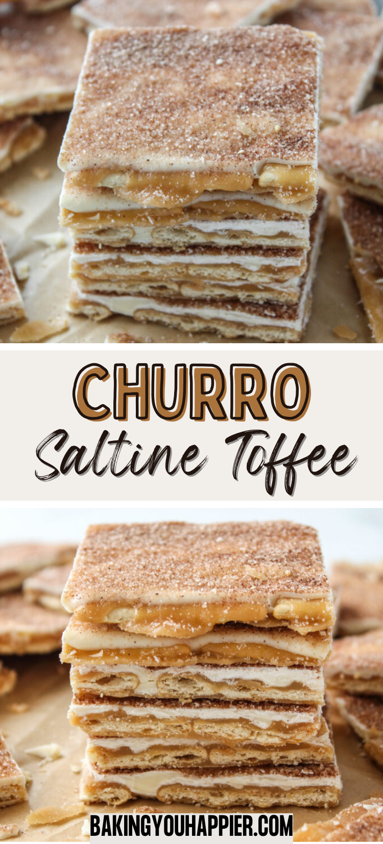 Churro Saltine Toffee | Baking You Happier