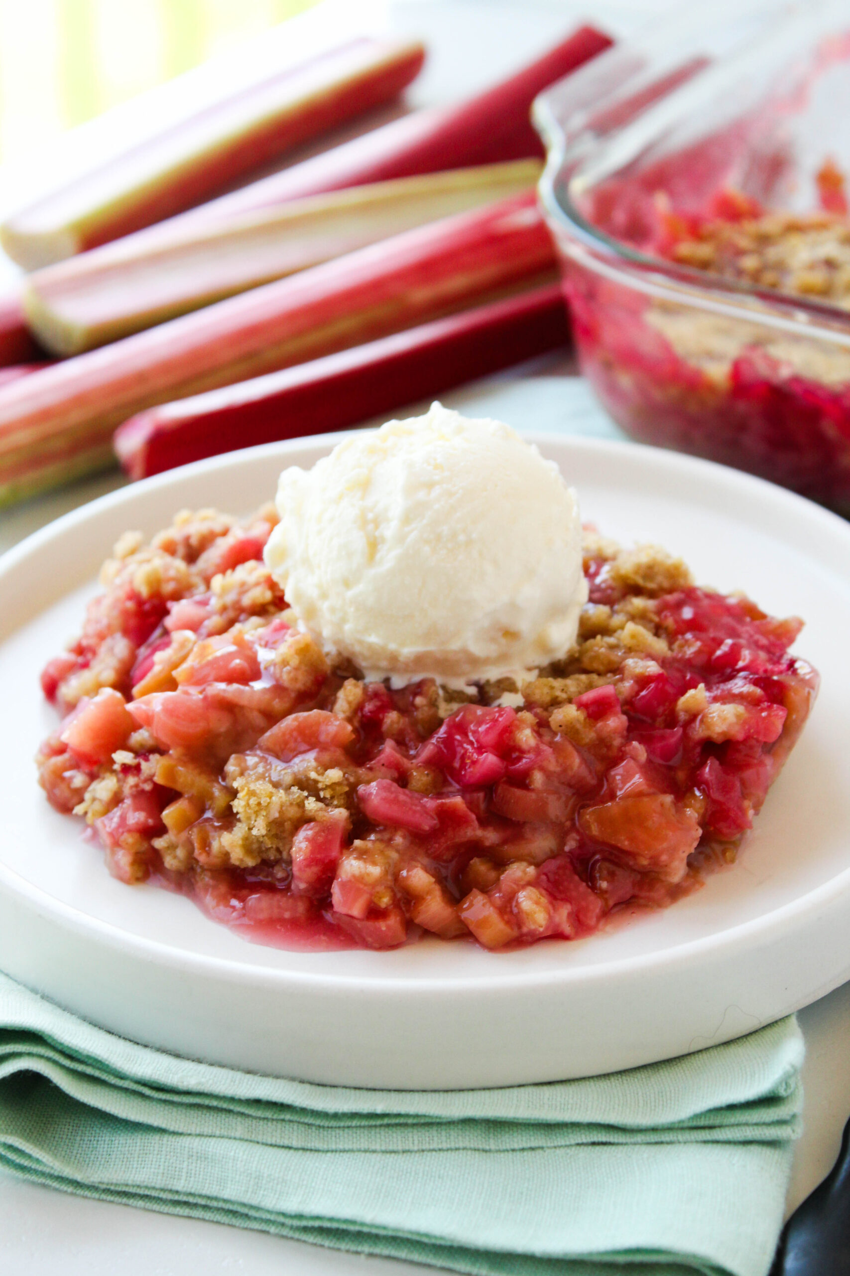 Rhubarb Crisp - Baking You Happier