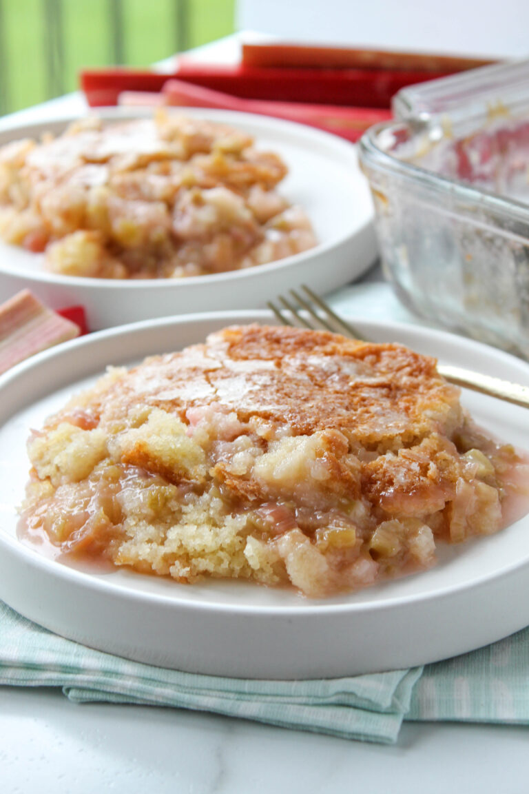 Baked Sticky Rhubarb Pudding | Baking You Happier