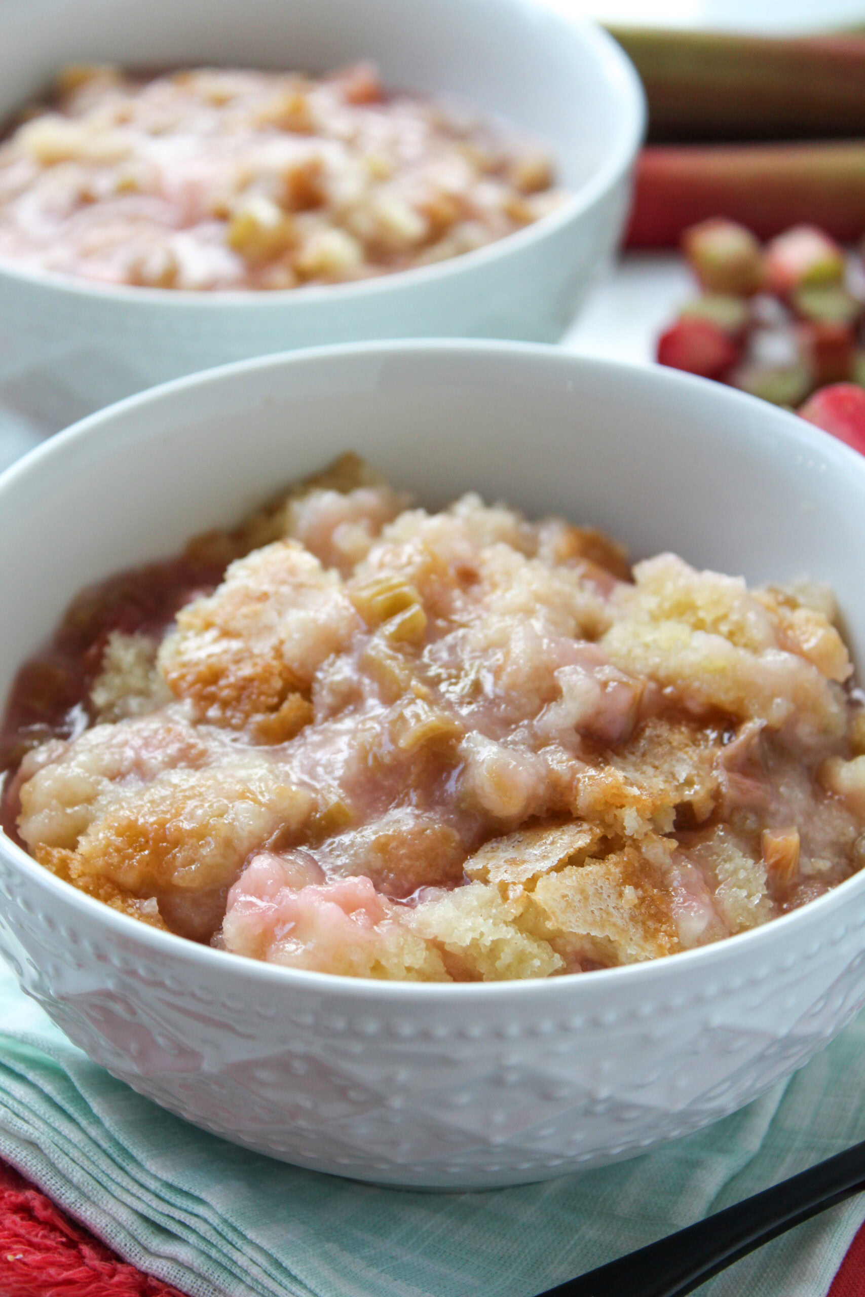 Baked Sticky Rhubarb Pudding | Baking You Happier