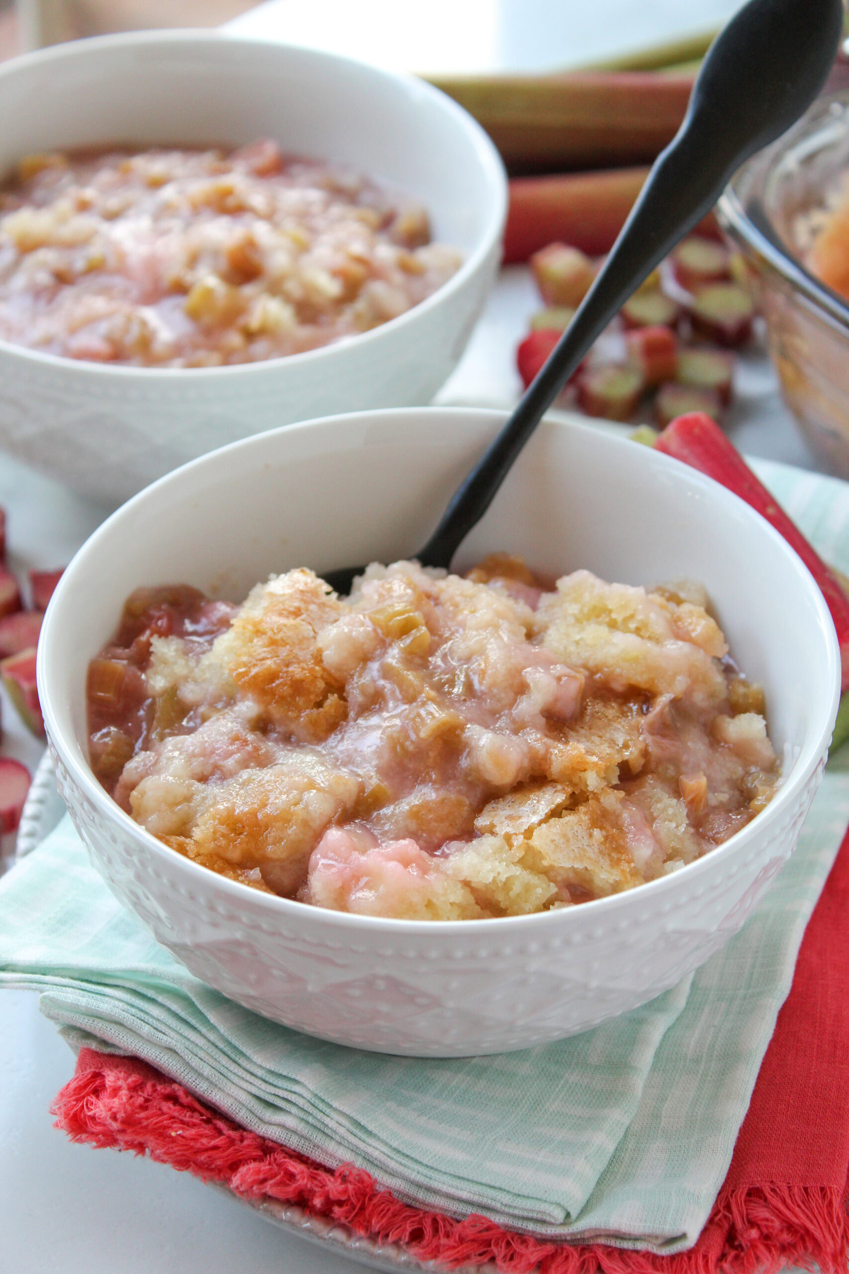 Baked Sticky Rhubarb Pudding | Baking You Happier