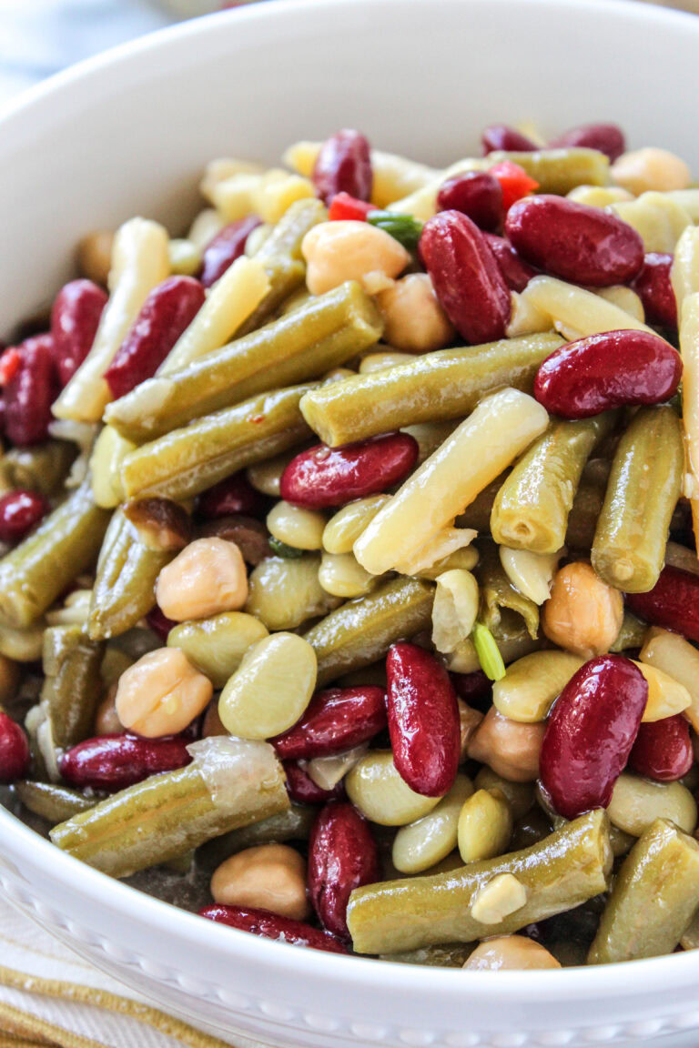 Marinated Bean Salad - Baking You Happier