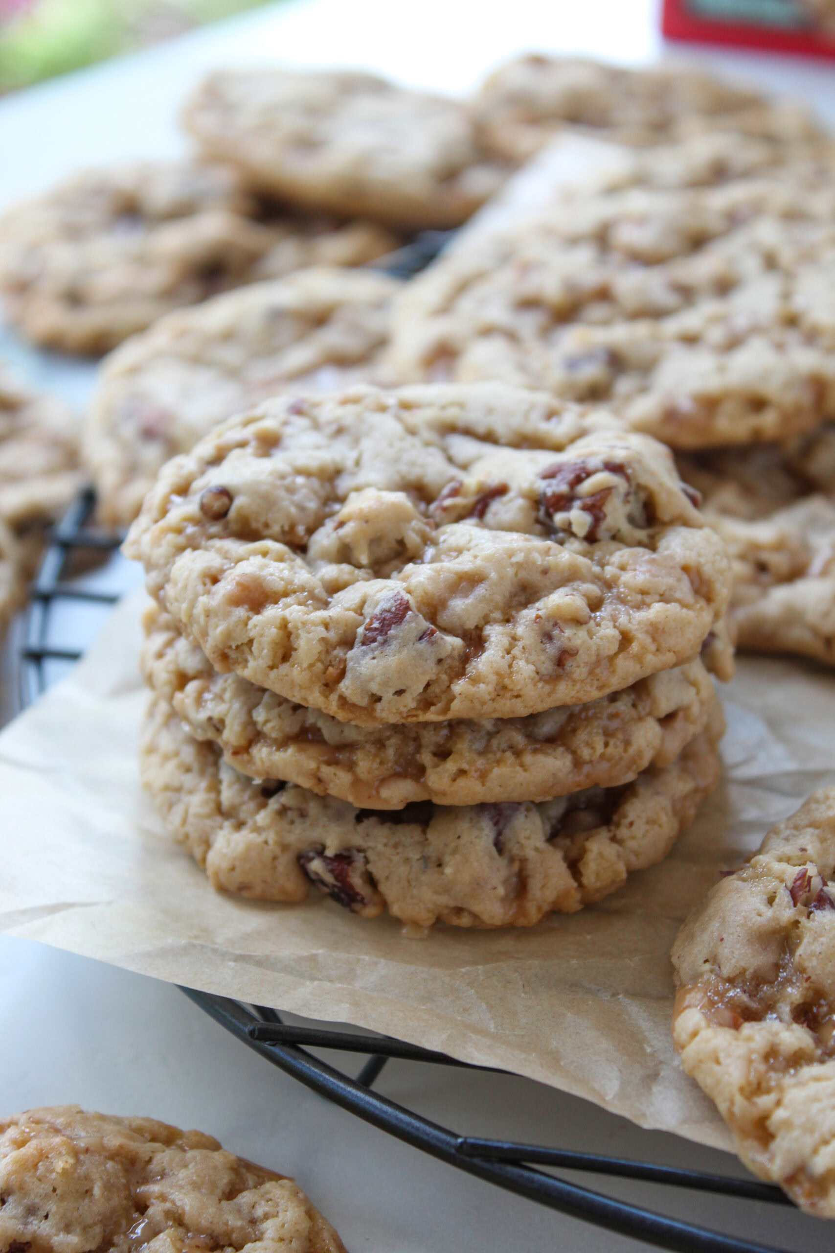 Toffee Butter Pecan Cake Mix Cookies | Baking You Happier