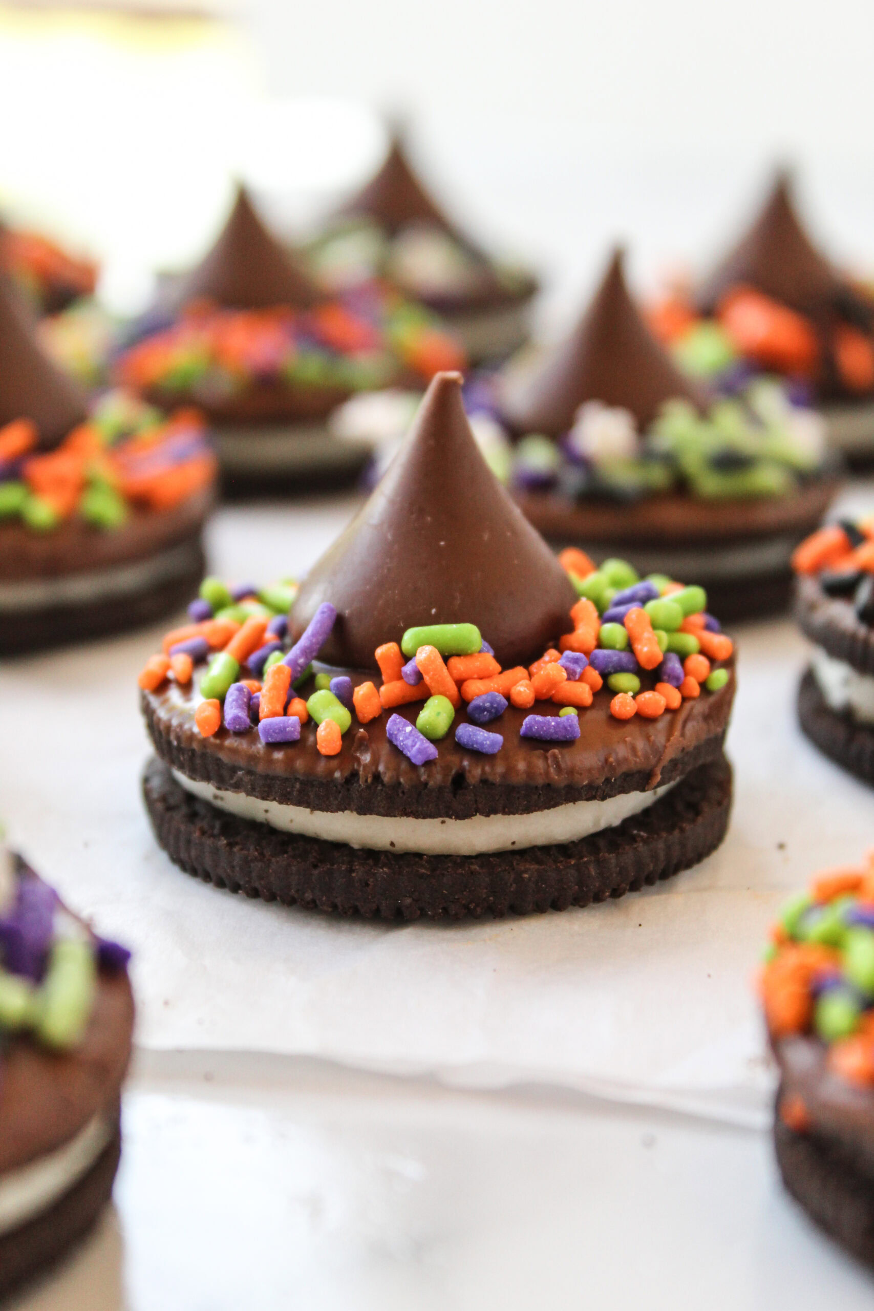 Oreo Witch Hat Cookies | Baking You Happier