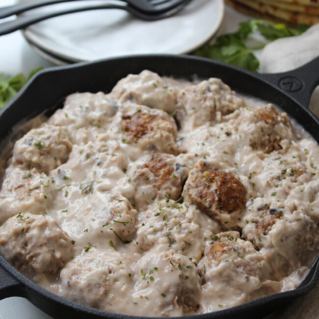 Mock Meatballs - Baking You Happier