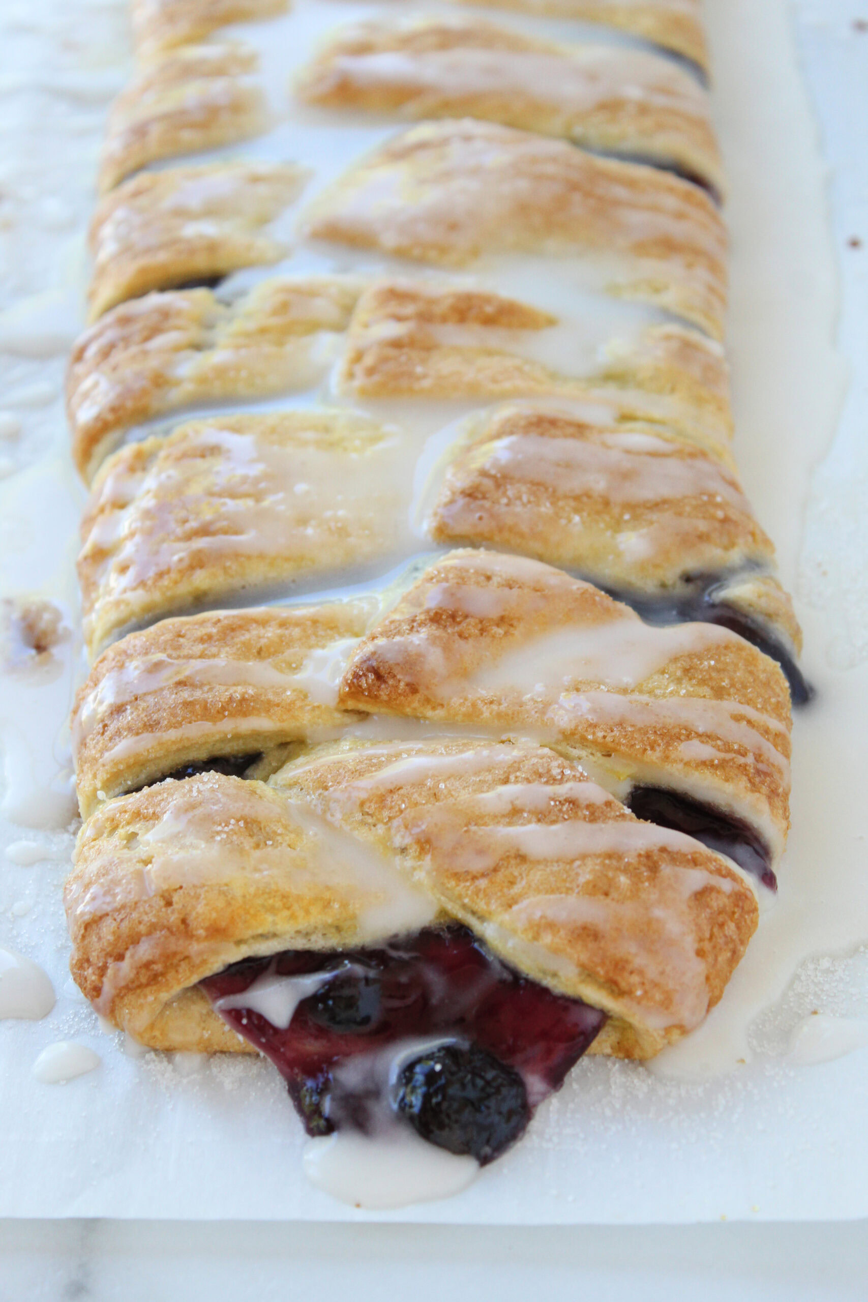 Easy Blueberry Cream Cheese Strudel | Baking You Happier