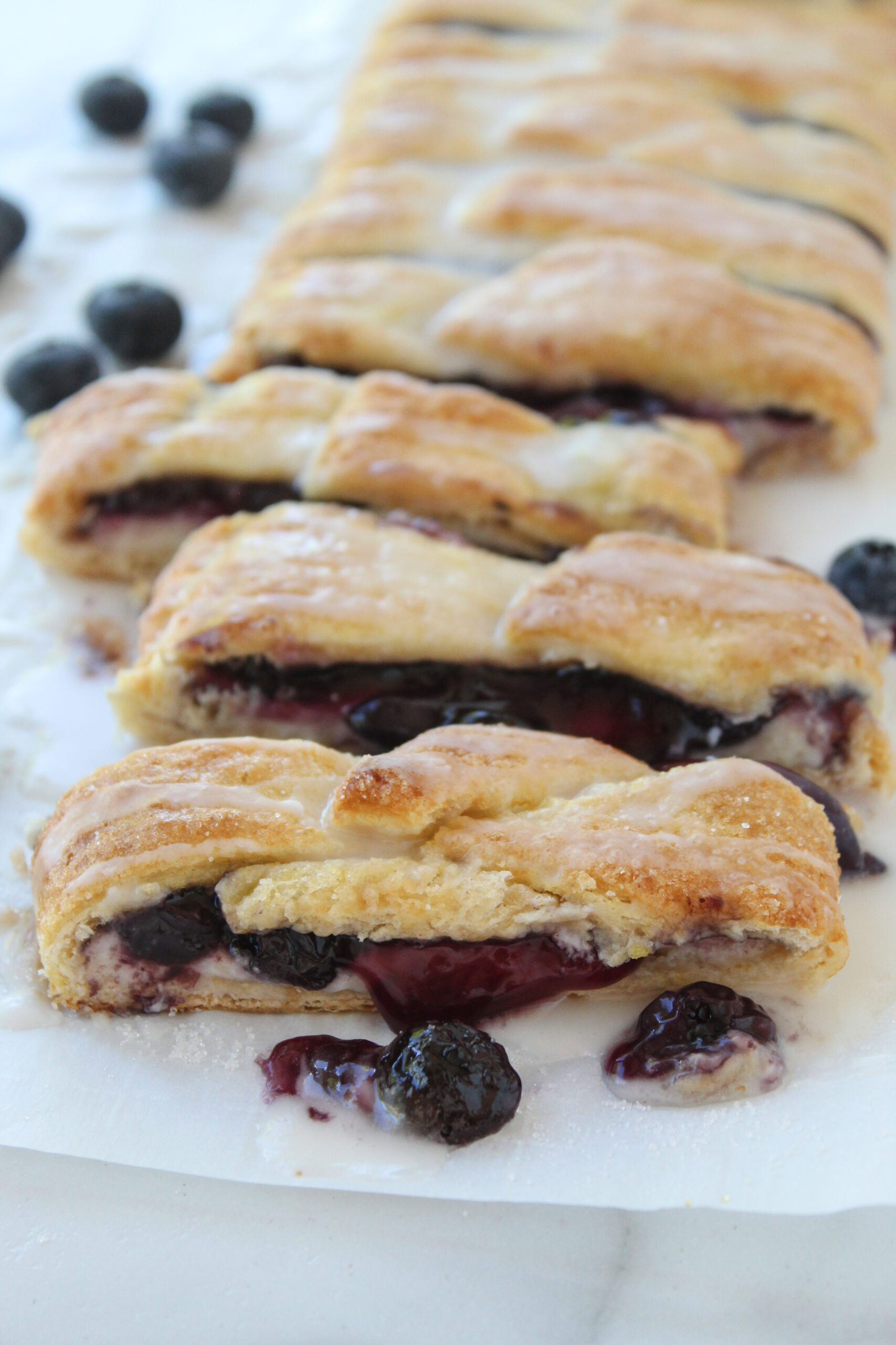 Easy Blueberry Cream Cheese Strudel | Baking You Happier