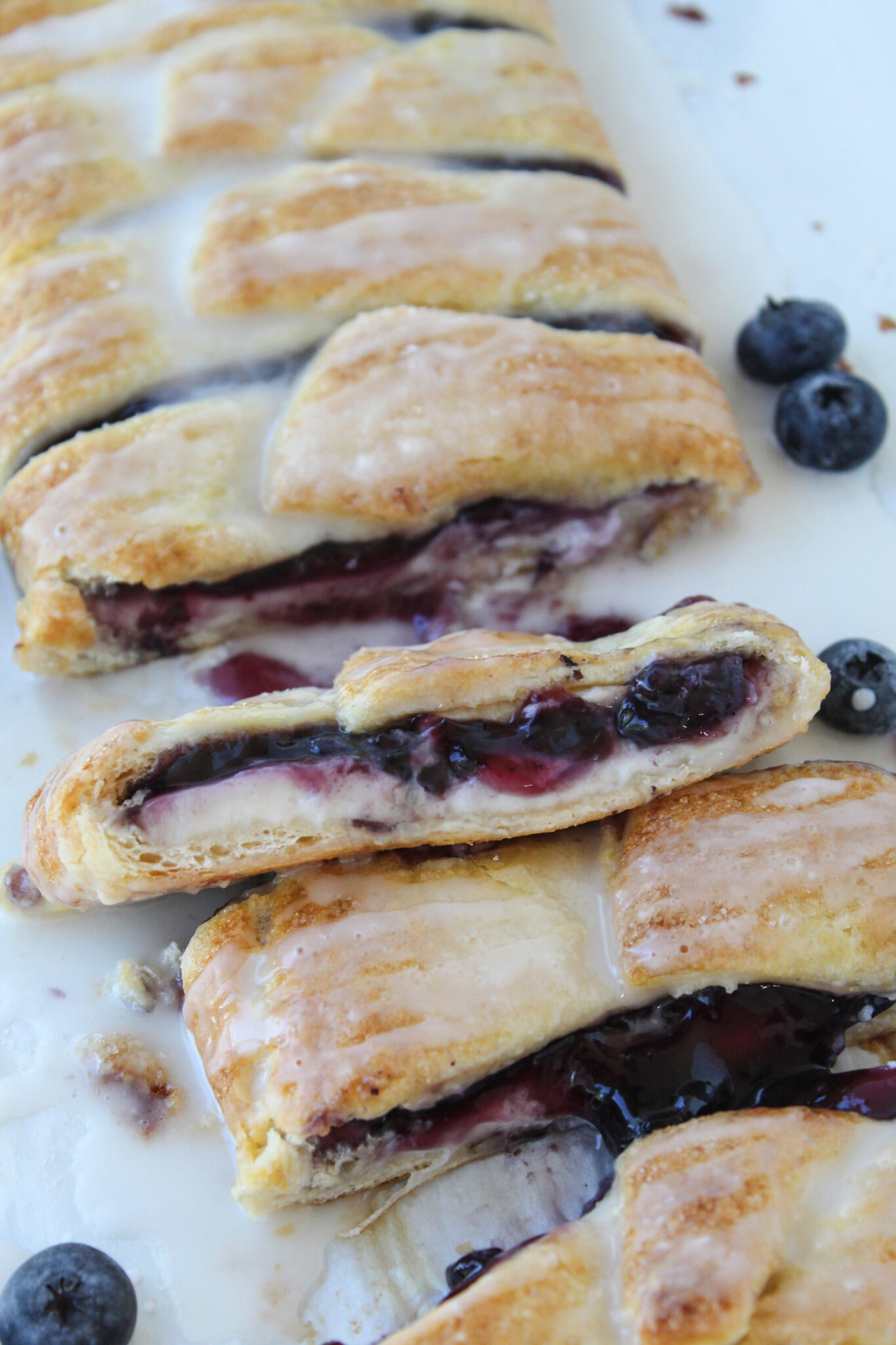 Easy Blueberry Cream Cheese Strudel | Baking You Happier