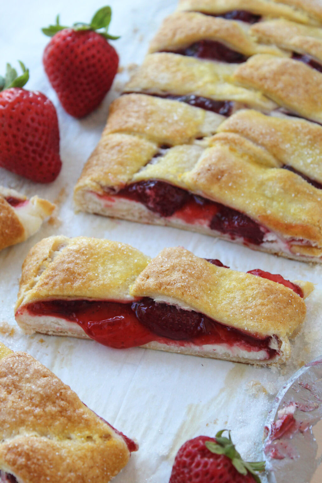 Easy Strawberry Cream Cheese Strudel | Baking You Happier