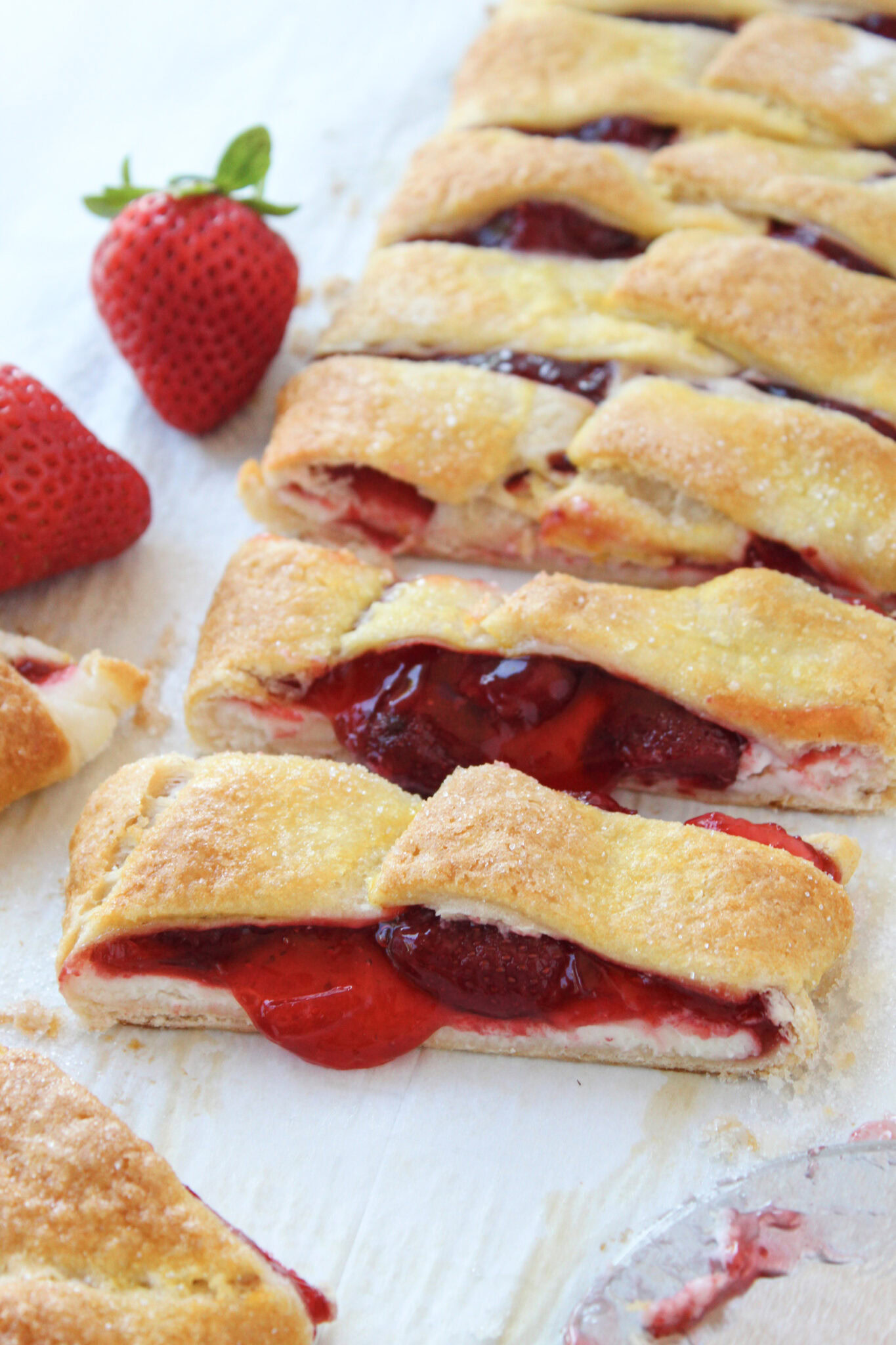 Easy Strawberry Cream Cheese Strudel | Baking You Happier