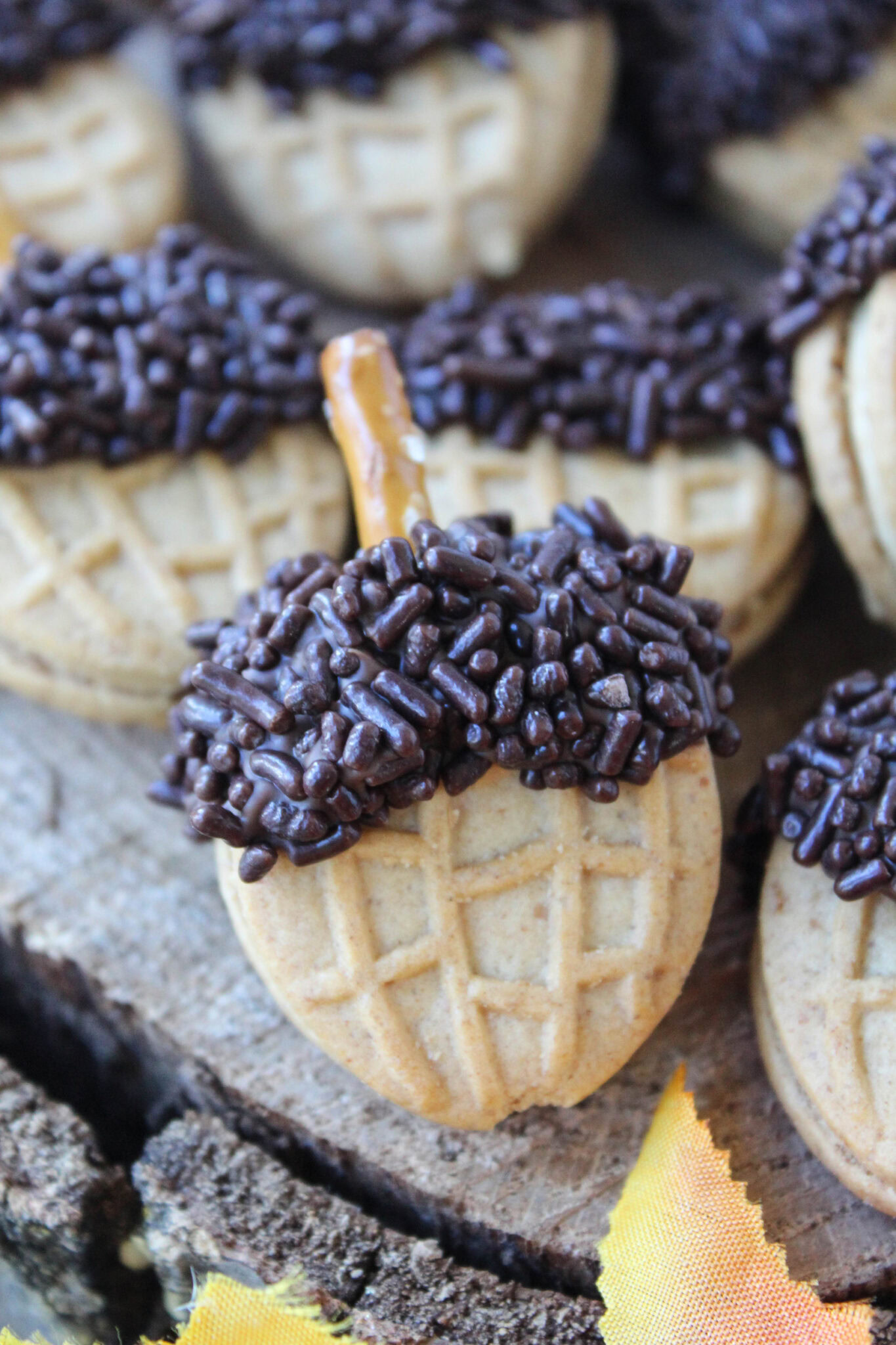 Nutter Butter Acorn Cookies - Baking You Happier