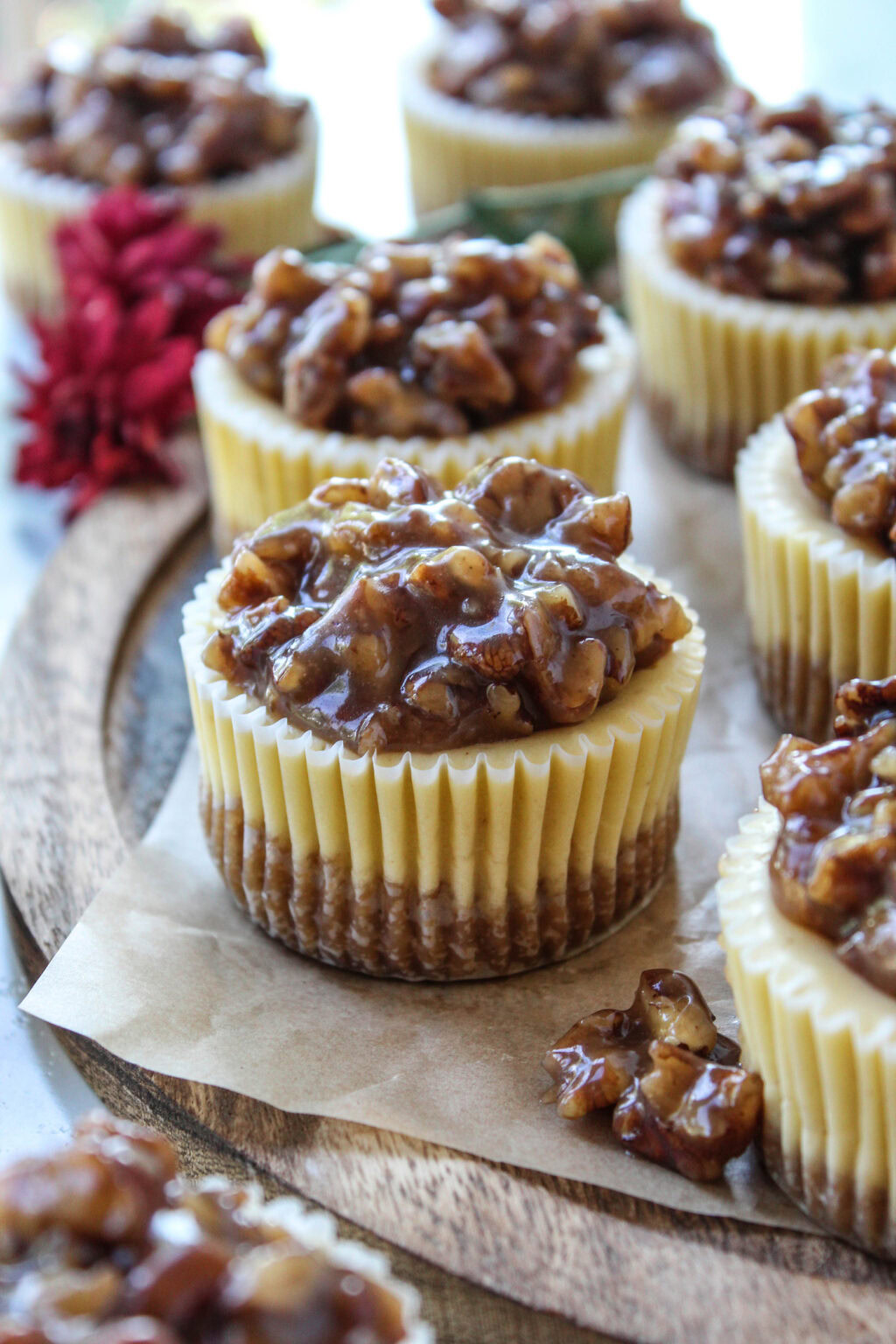 Mini Pecan Pie Cheesecakes | Baking You Happier
