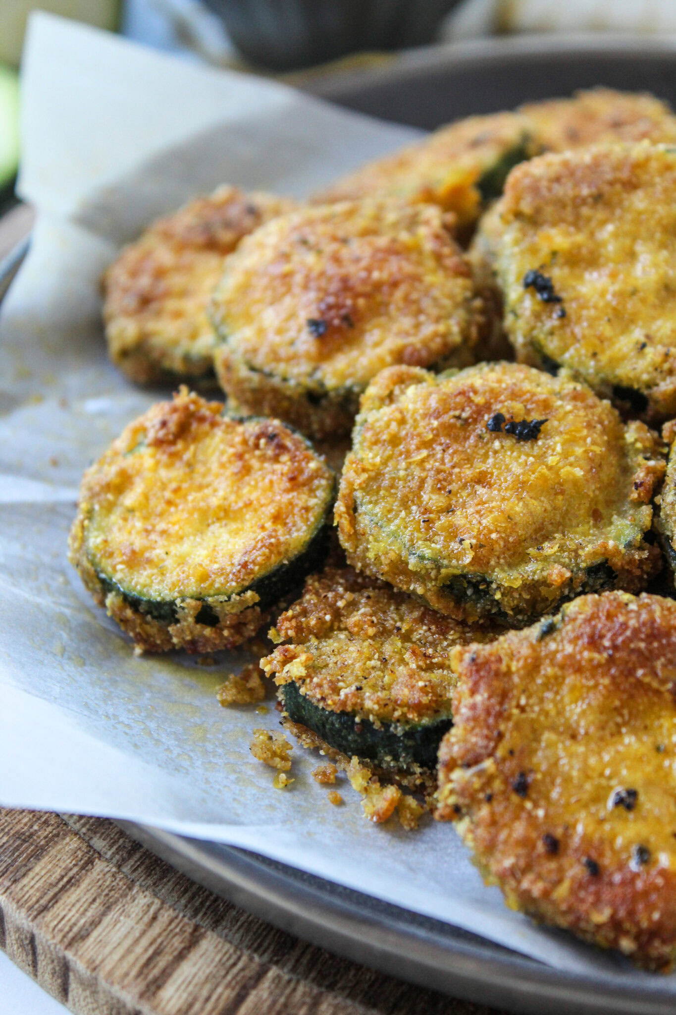 Crispy Fried Zucchini | Baking You Happier