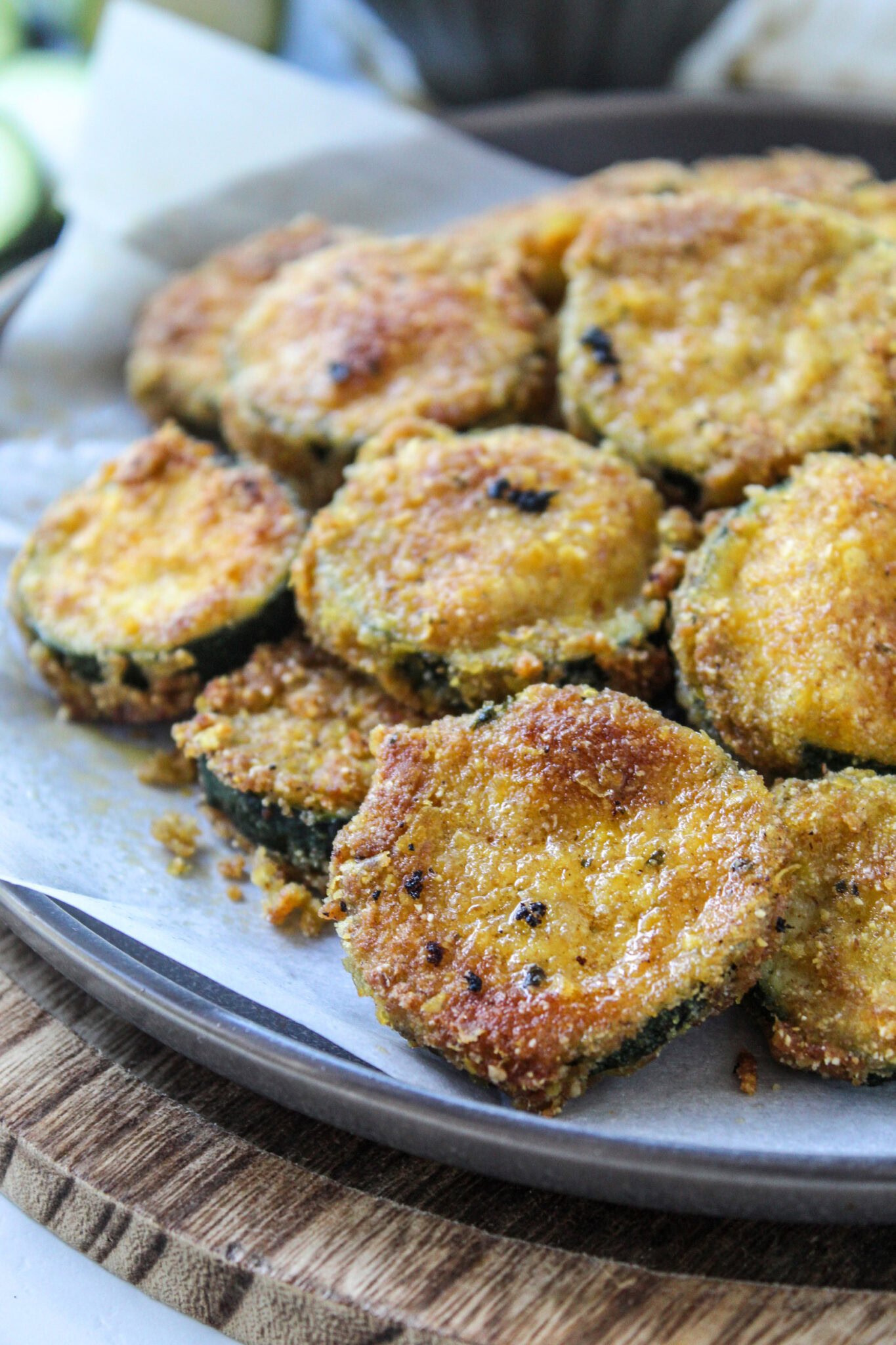 Crispy Fried Zucchini | Baking You Happier
