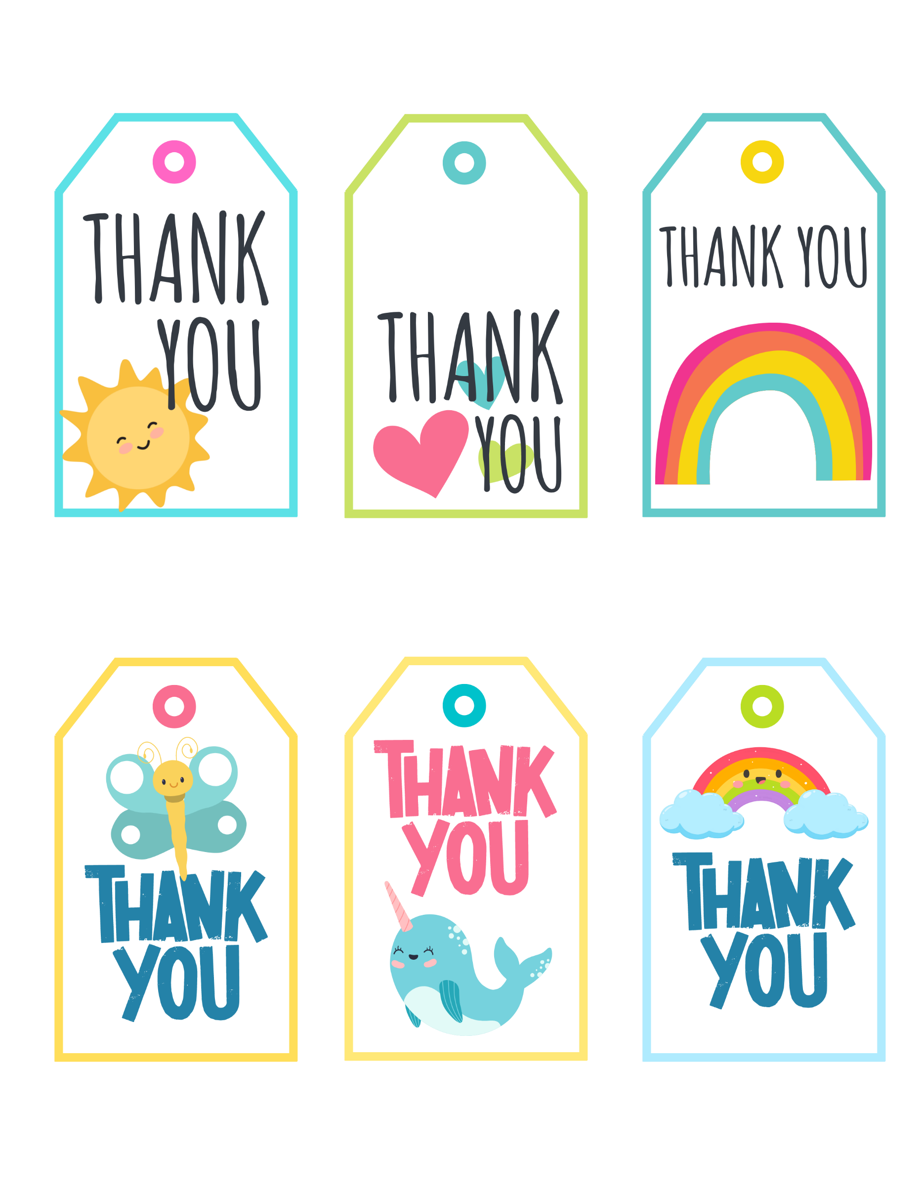 Free Printable Thank You Gift Tags - Baking You Happier