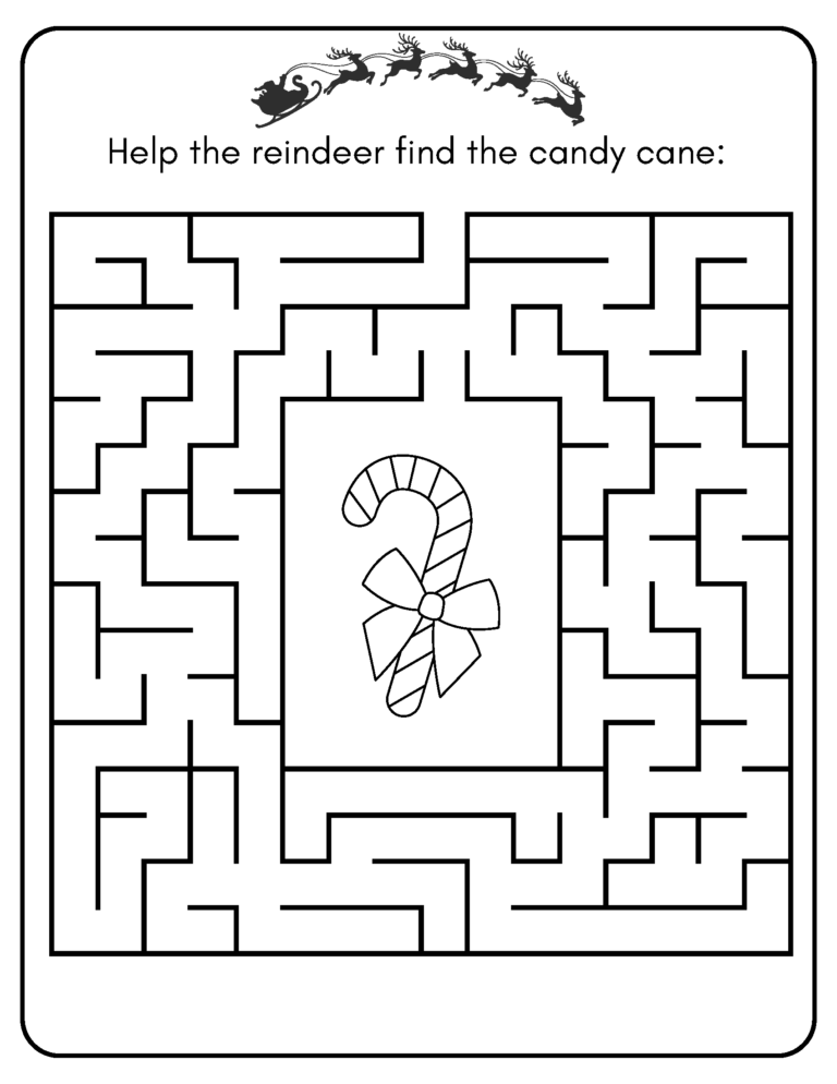 Free Printable Christmas Activity Sheets | Baking You Happier