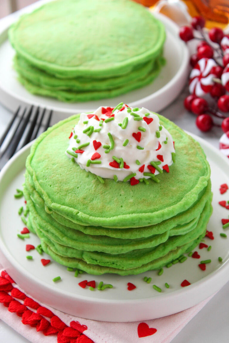 Grinch Pancakes | Baking You Happier
