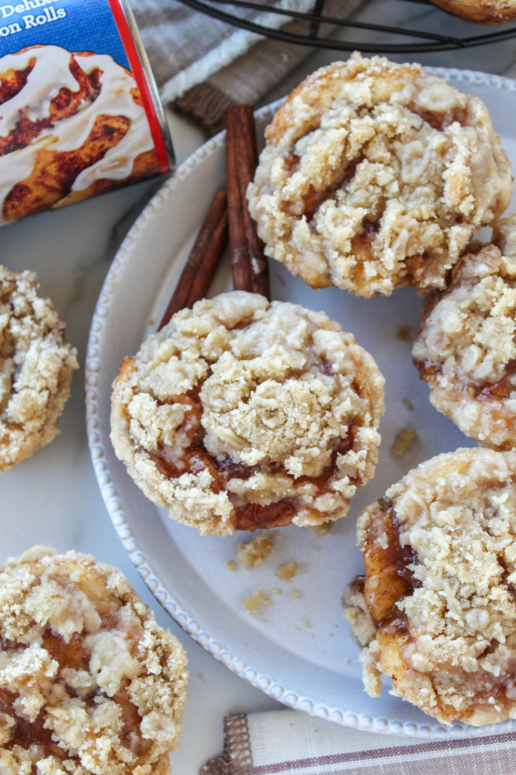 Cinnamon Roll Mini Apple Pies - Baking You Happier